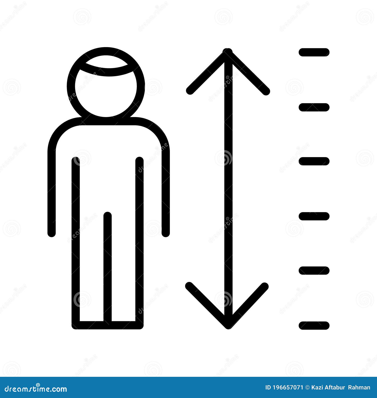 Body Height Man Measure Tall Icon Stock Vector - Illustration of shop ...