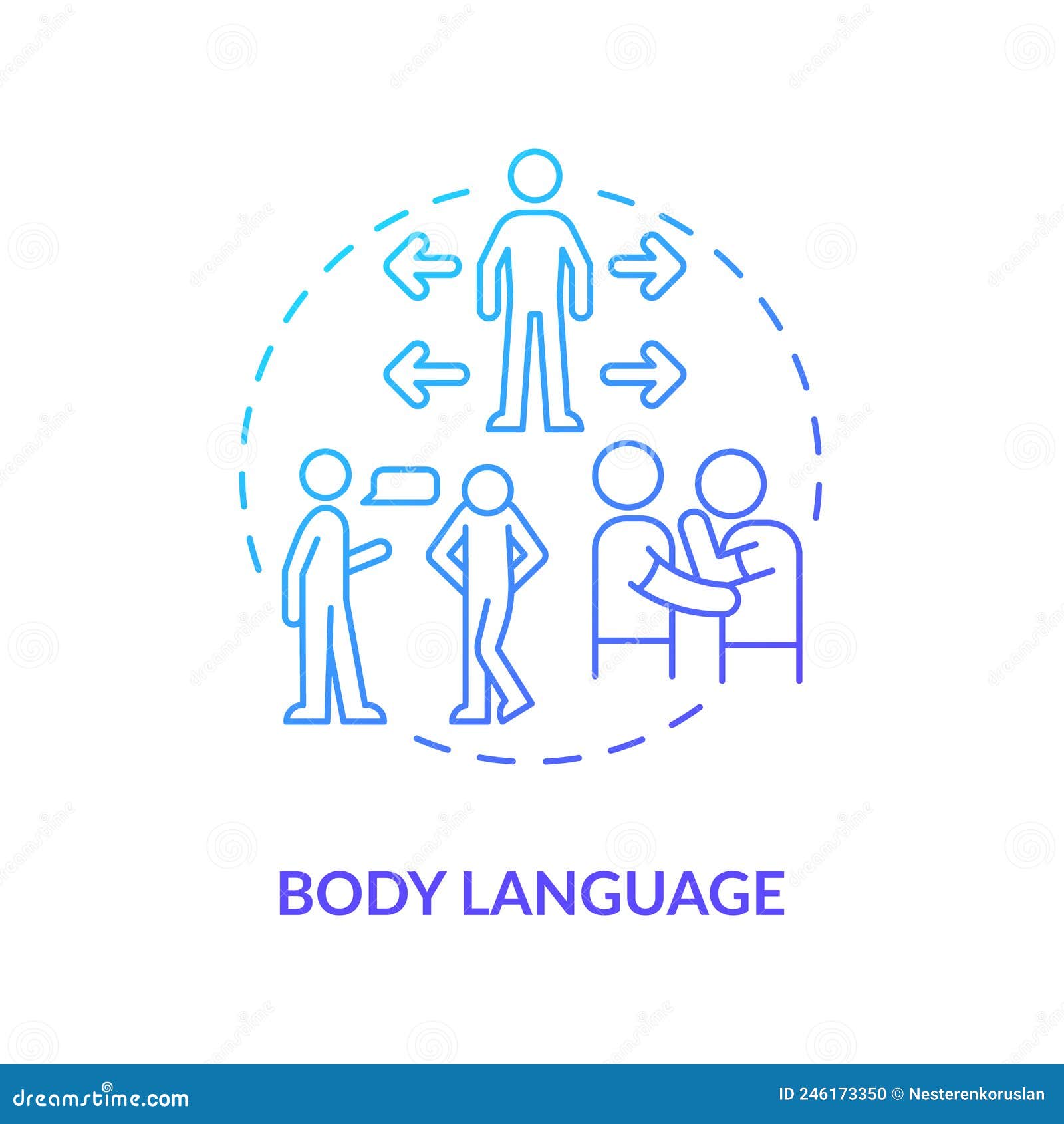 Body Language Blue Gradient Concept Icon Stock Vector - Illustration of ... Body Language Blue Gradient Concept Icon Stock Vector - Illustration of ...