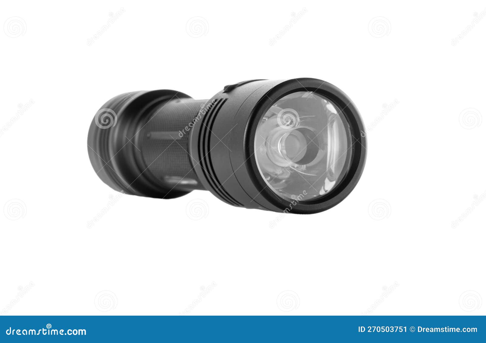 Body Made of Aluminum Handheld LED Flashlight, Bright Beam Stock Image ...