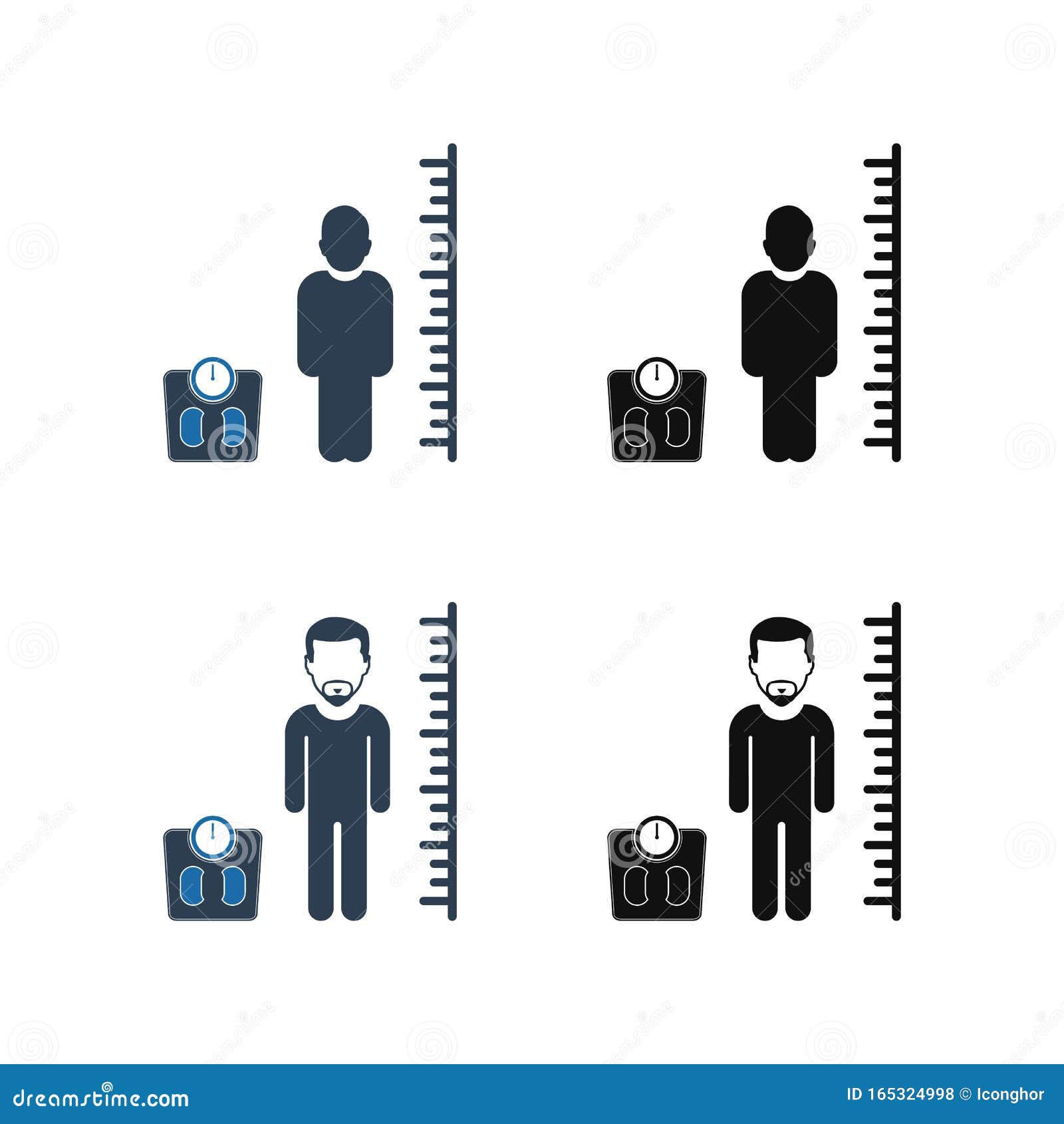 Body Mass Index-pictogramset Vector Illustratie - Illustration of ...