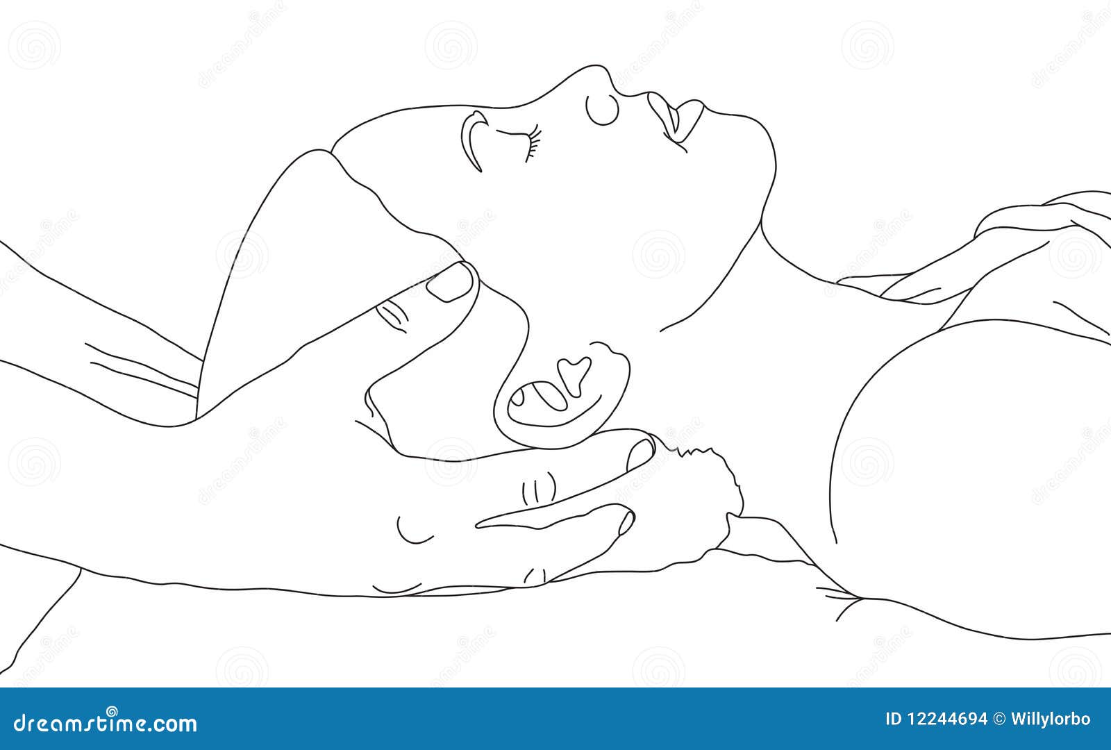 Body Massage stock illustration. Illustration of medical - 12244694