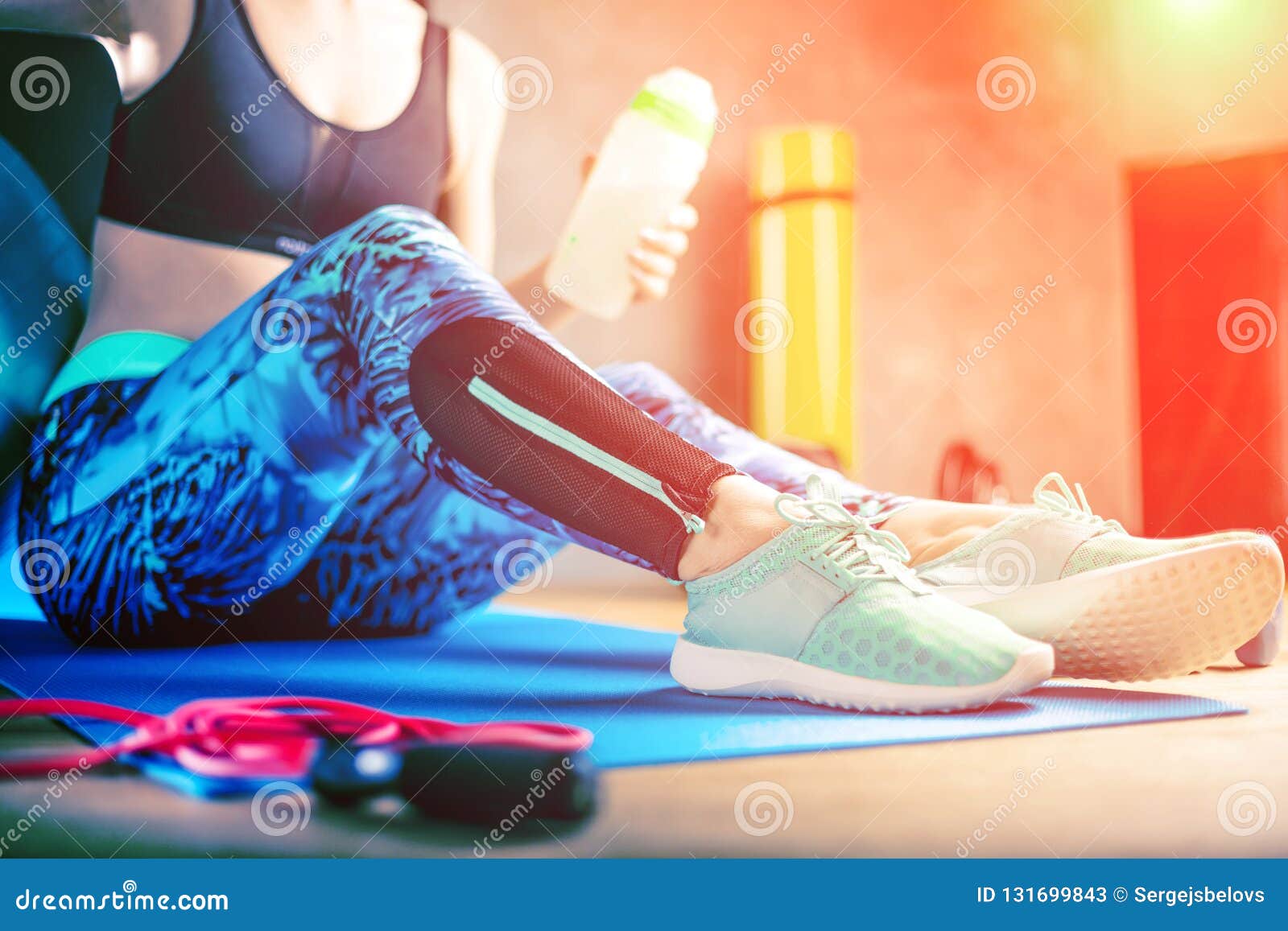 Body and Mind Workout in Loft Fitness Studio Stock Image - Image of ...