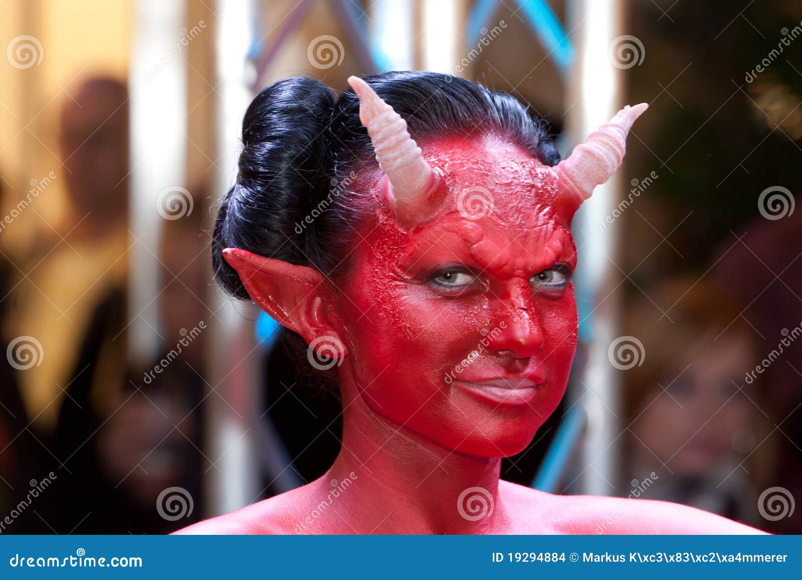 Body Painting Devil Portrait Editorial Stock Image - Image of event ...