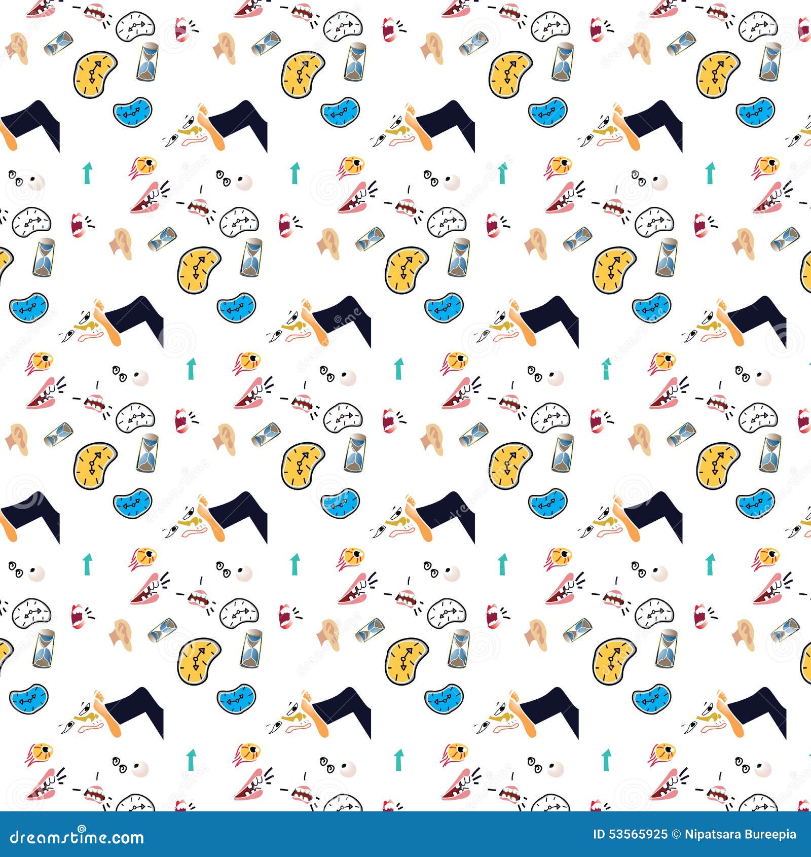 Body part pattern stock vector. Illustration of time - 53565925