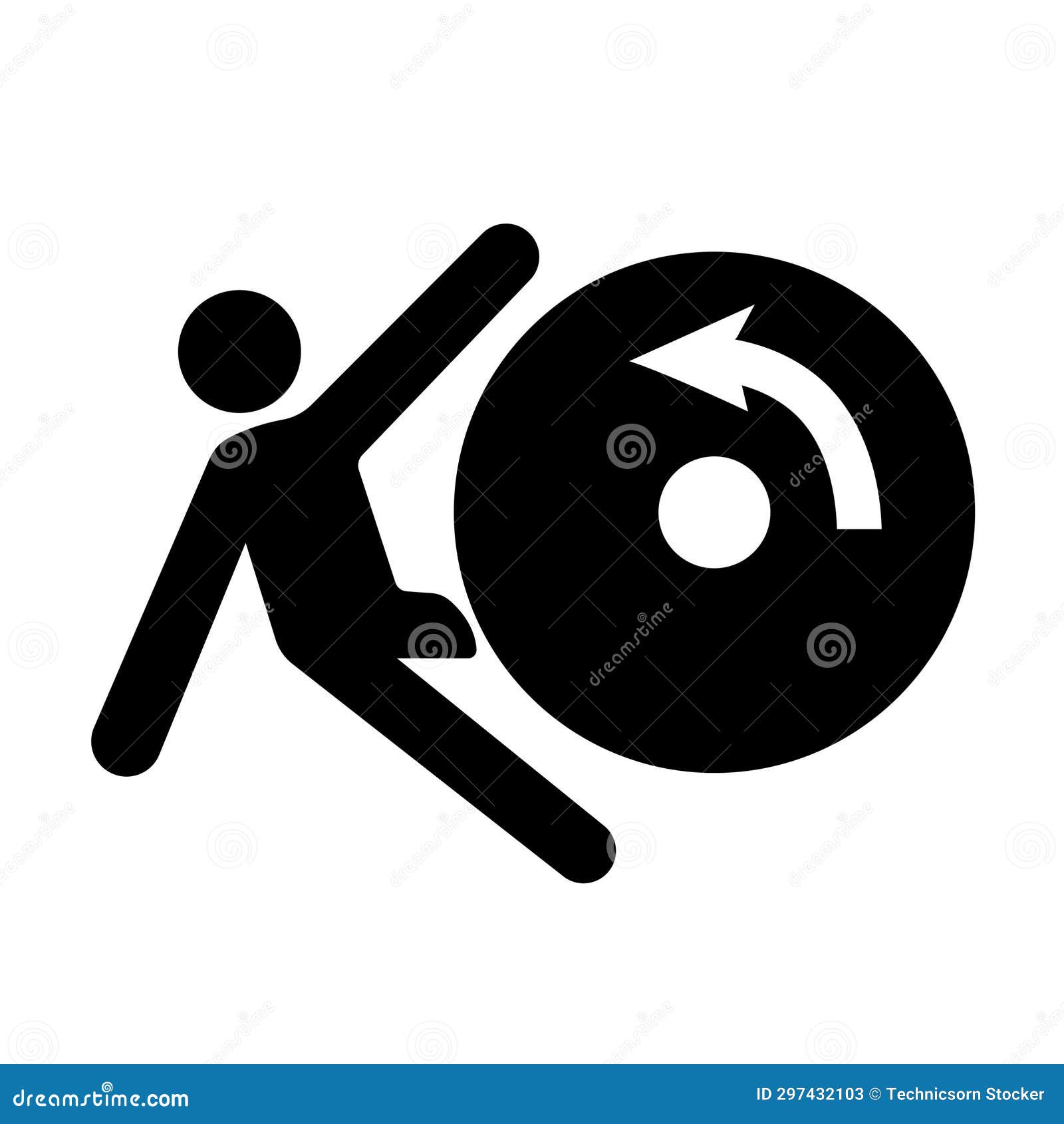 Body in Rollers Black Icon,Vector Illustration, Isolate on White ...