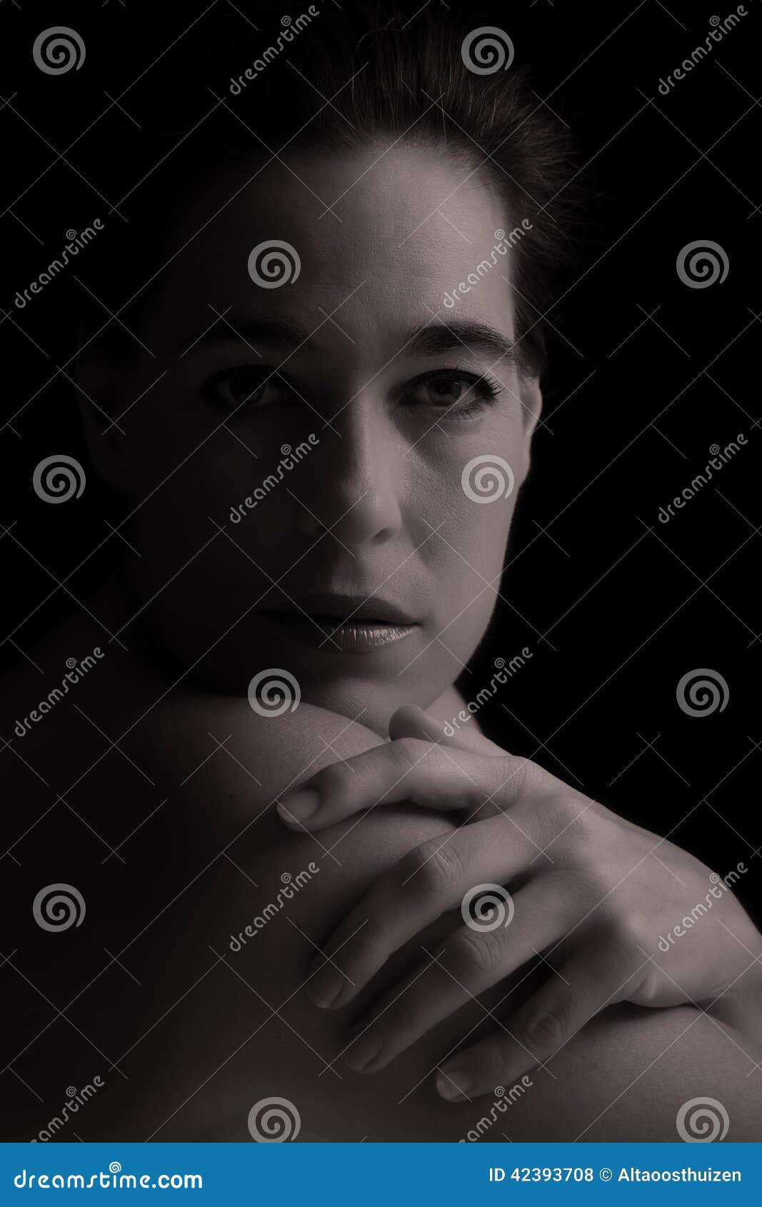 Body Scape of Woman Neck and Hand Emotion Artistic Conversion Stock ...