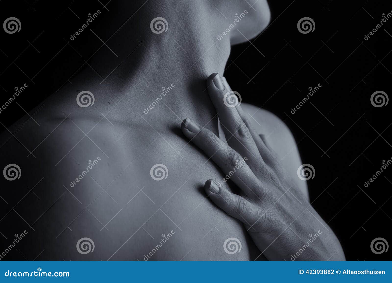 Body Scape of Woman Neck and Hand Emotion Artistic Conversion Stock ...