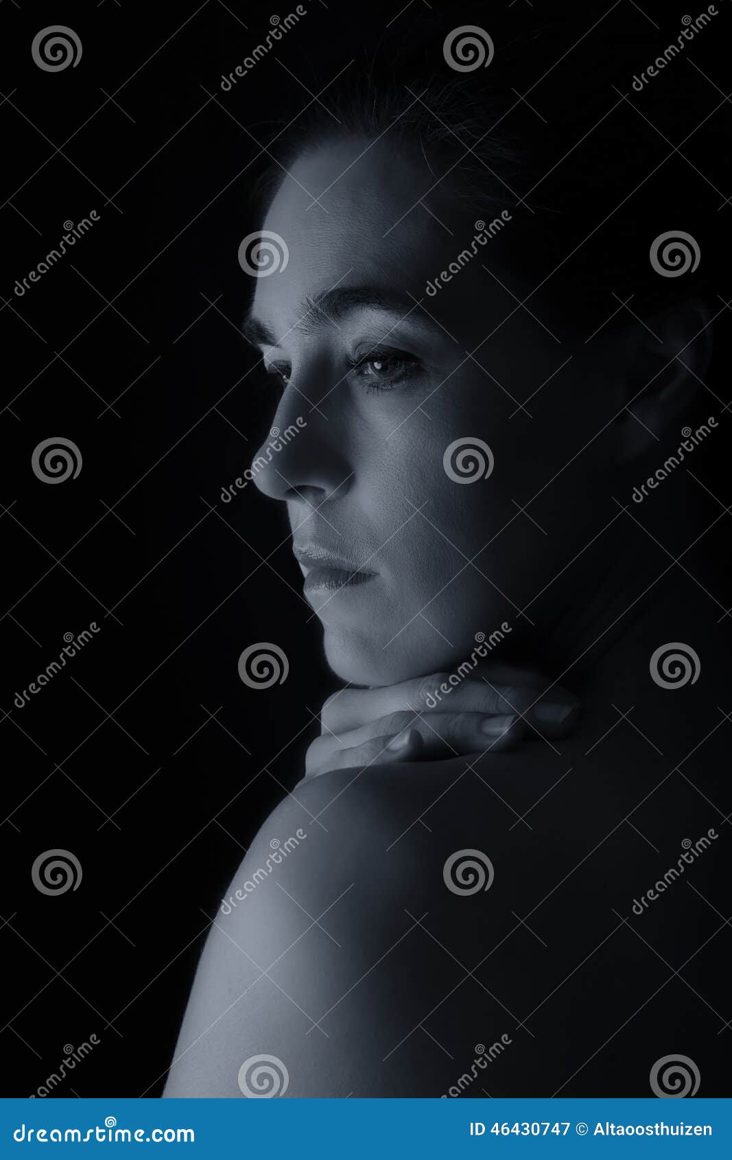 Body Scape of Woman Neck and Hand Emotion Artistic Conversion Stock ...