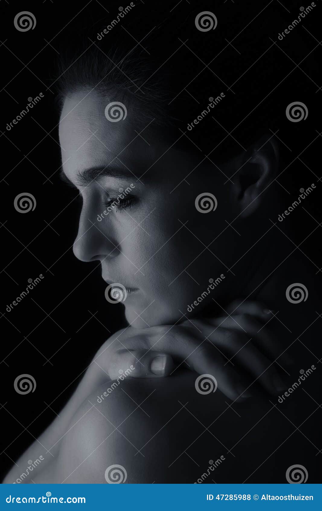 Body Scape of Woman Neck and Hand Emotion Artistic Conversion Stock ...