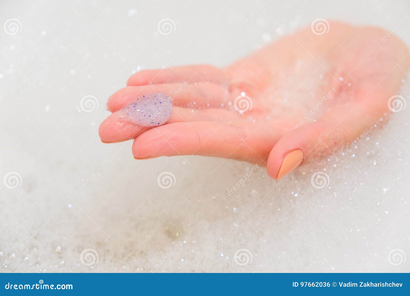 Body Scrub with Exfoliating Particles. Selective Focus. Closeup Stock ...