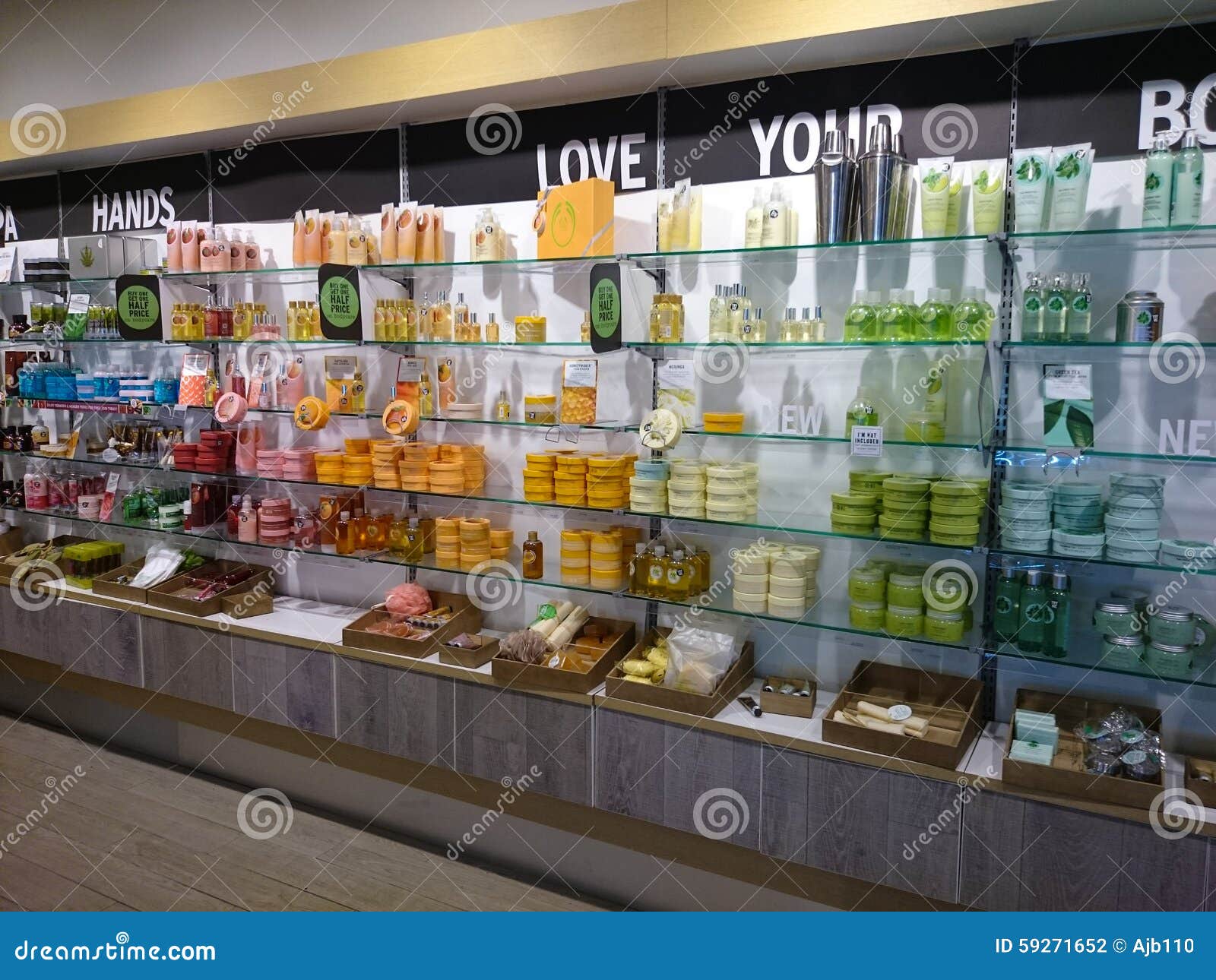 Body Shop editorial photography. Image of creams, display - 59271652