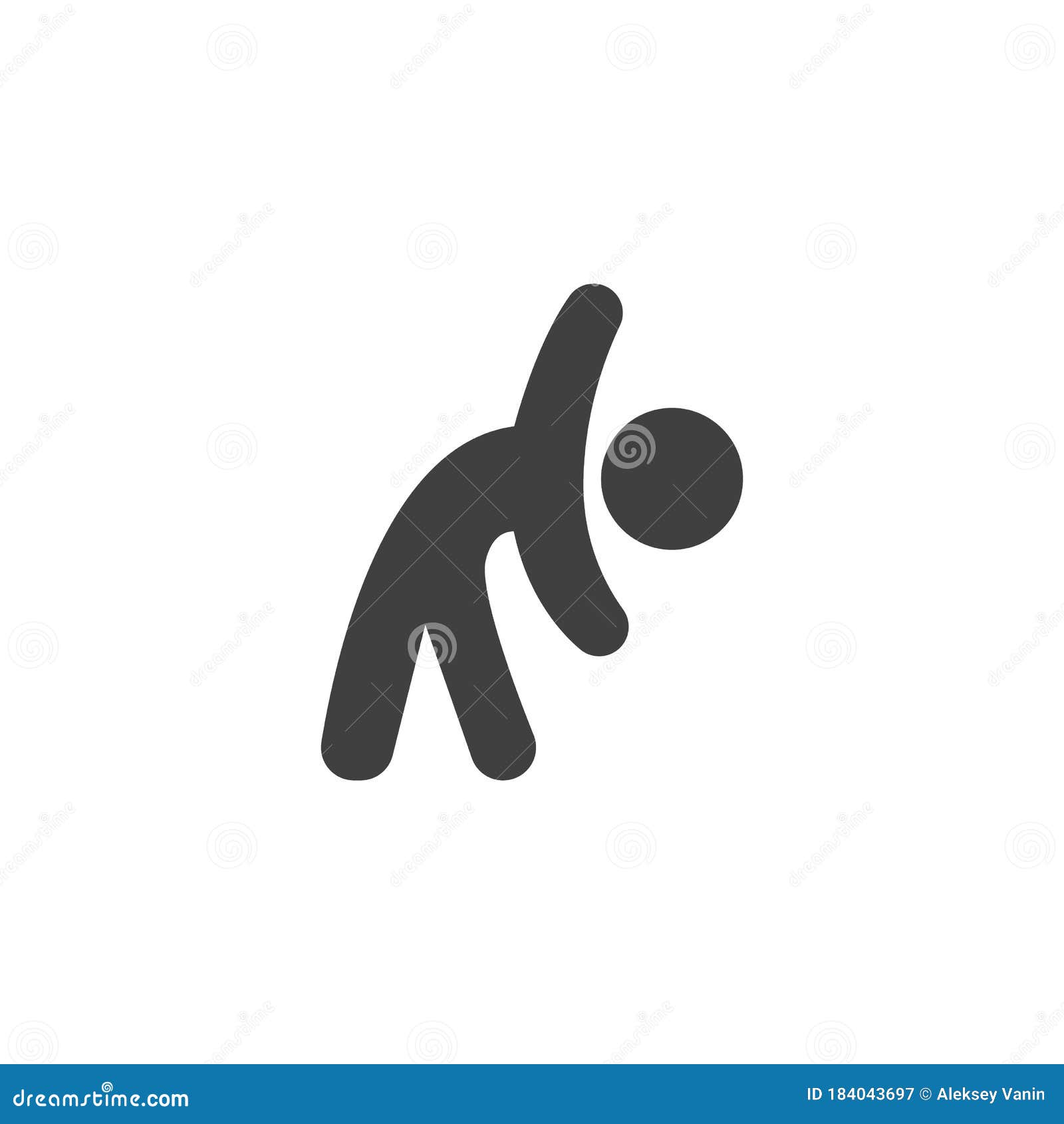 Body Stretching Exercise Vector Icon Stock Vector - Illustration of ...