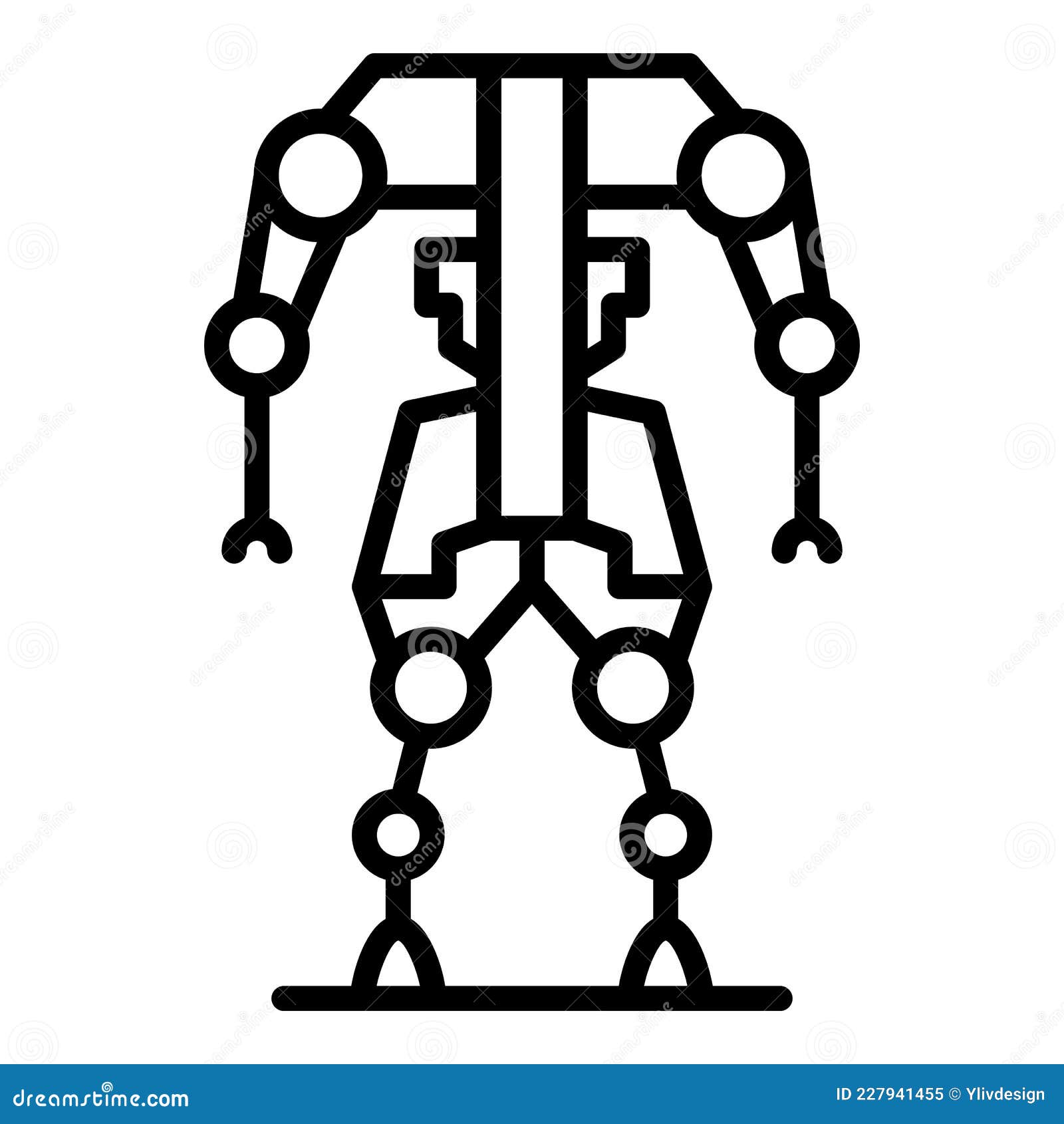 Exoskeleton Suit Icon. Monochrome Simple Line Future Technology Icon ...