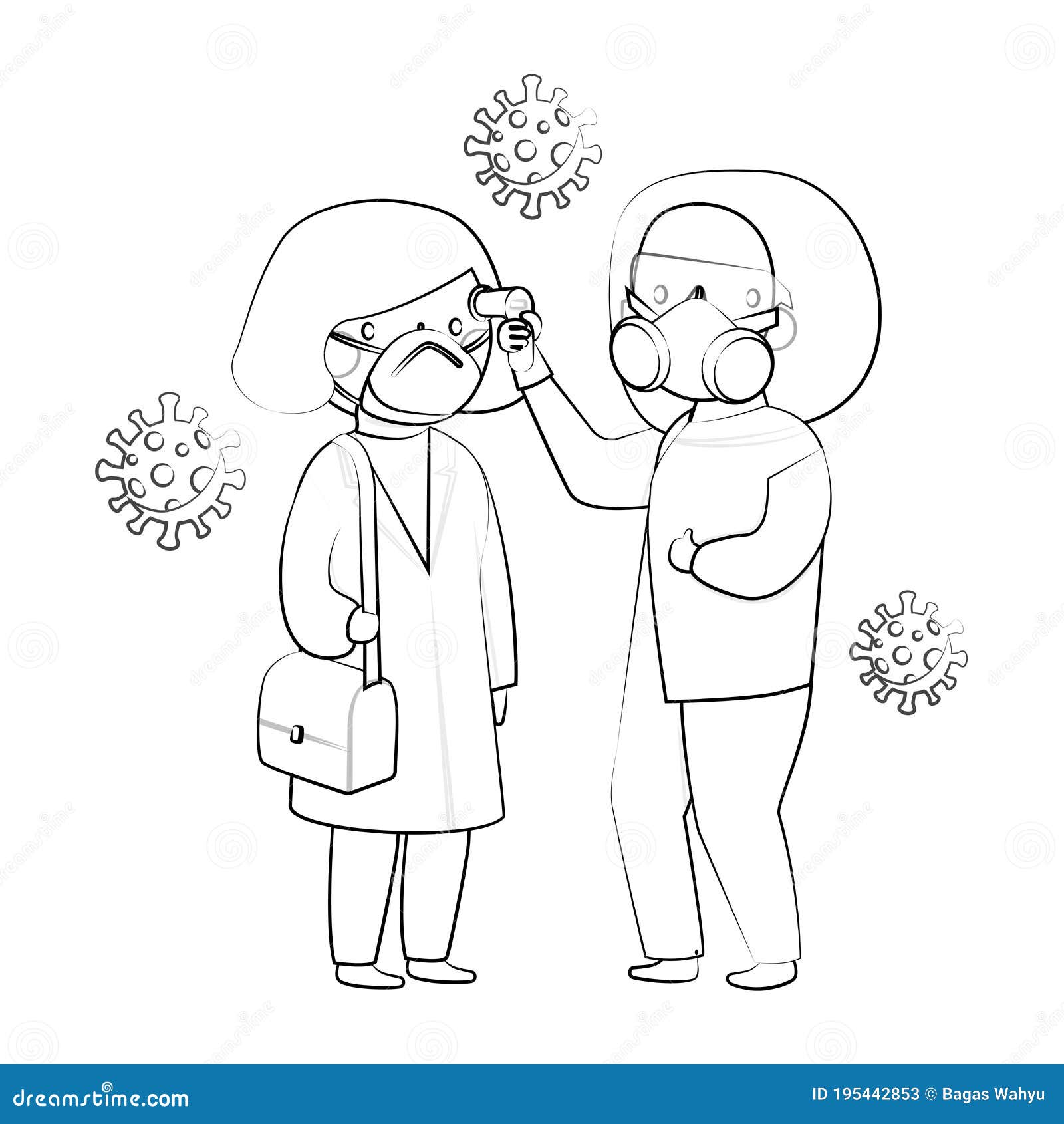 Body Temperature Checking Illustrator Template Stock Vector ...