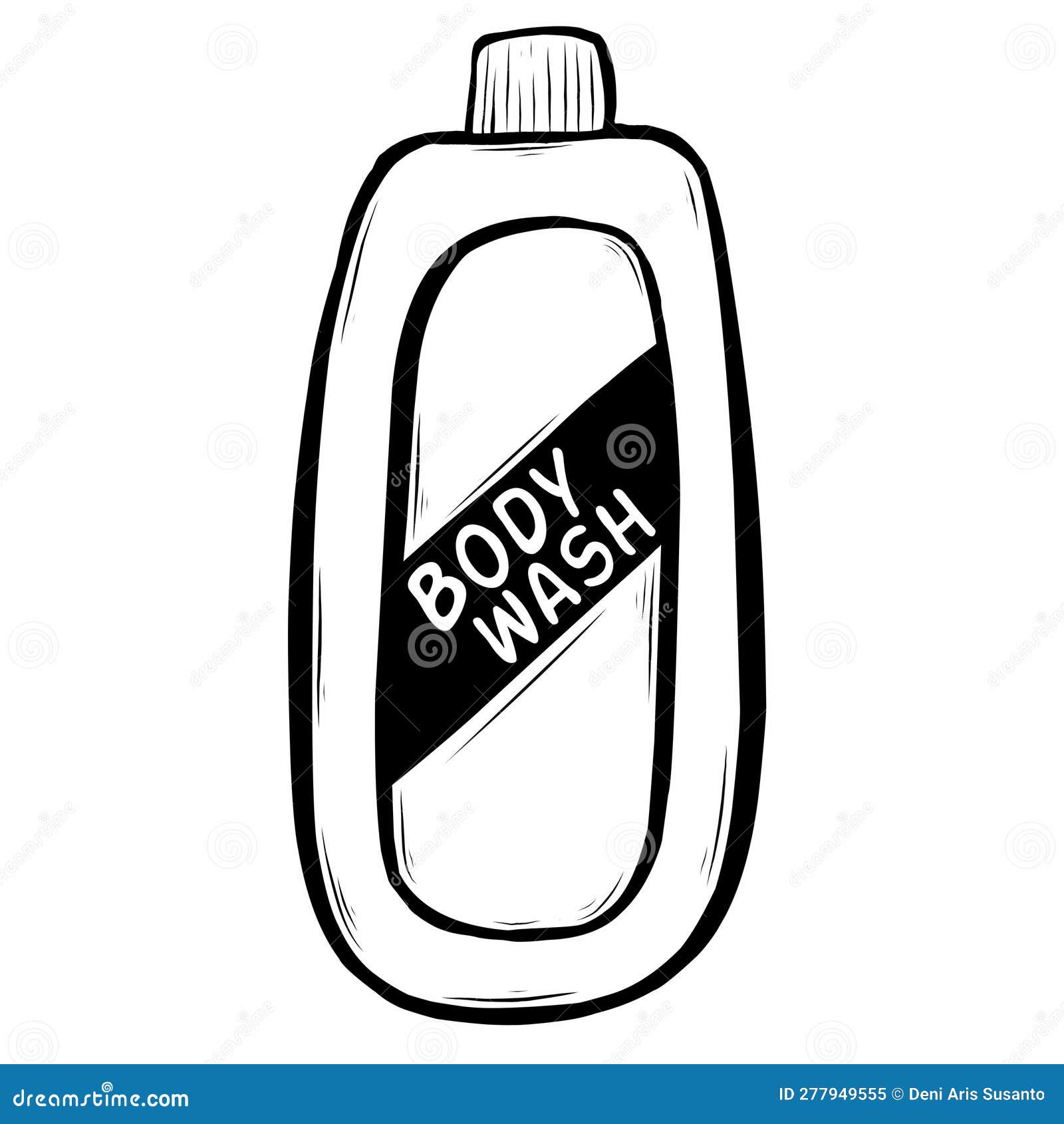 Body wash bootle sketch stock illustration. Illustration of text ...