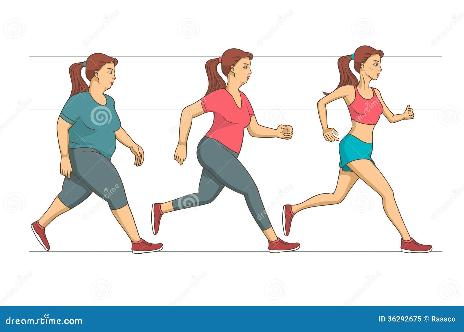 Body Weight Loss Stock Vector Illustration Of Body Exercise 36292675