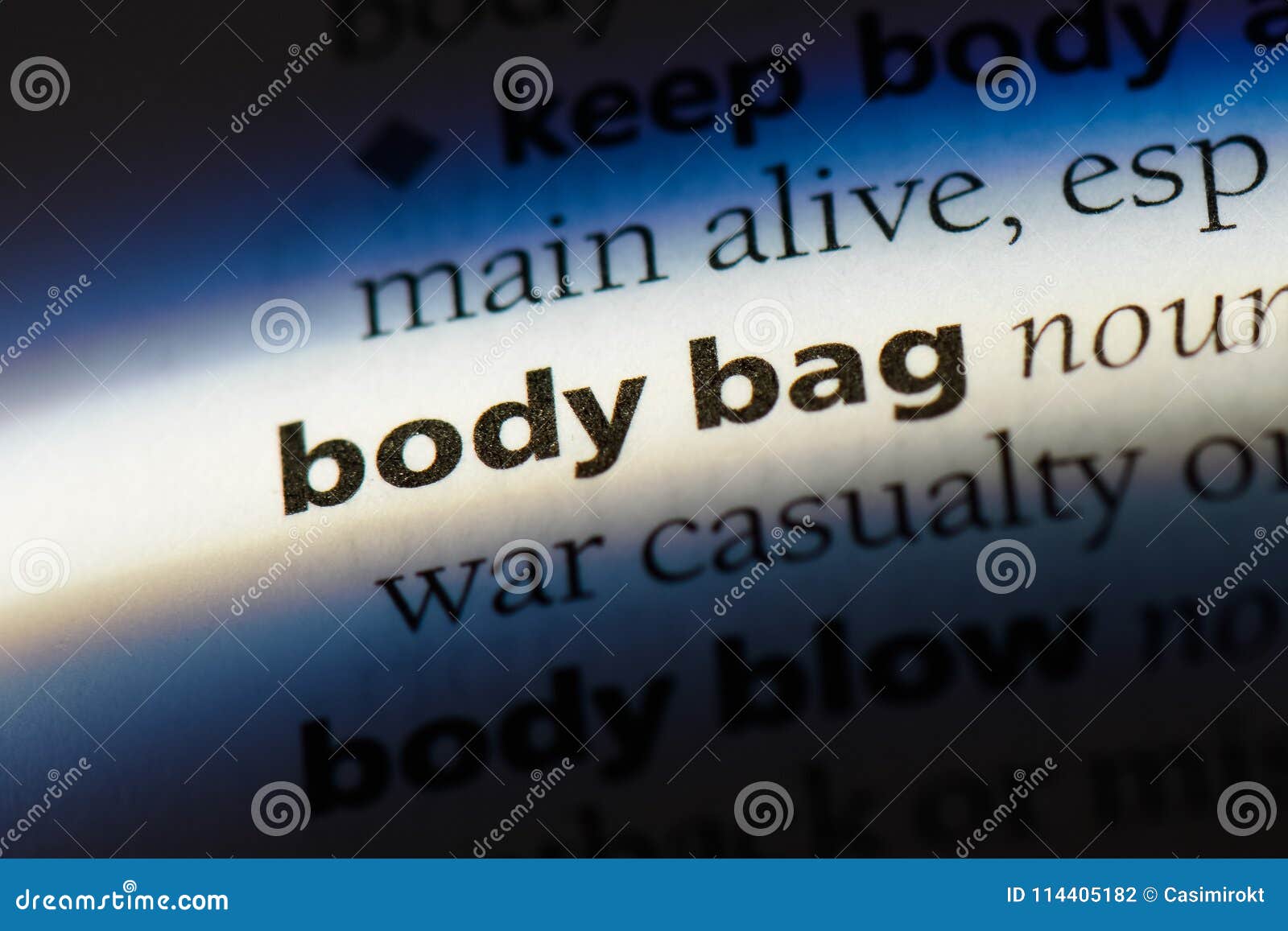 Bodybag stock photo. Image of dictionary, word, text - 114405182