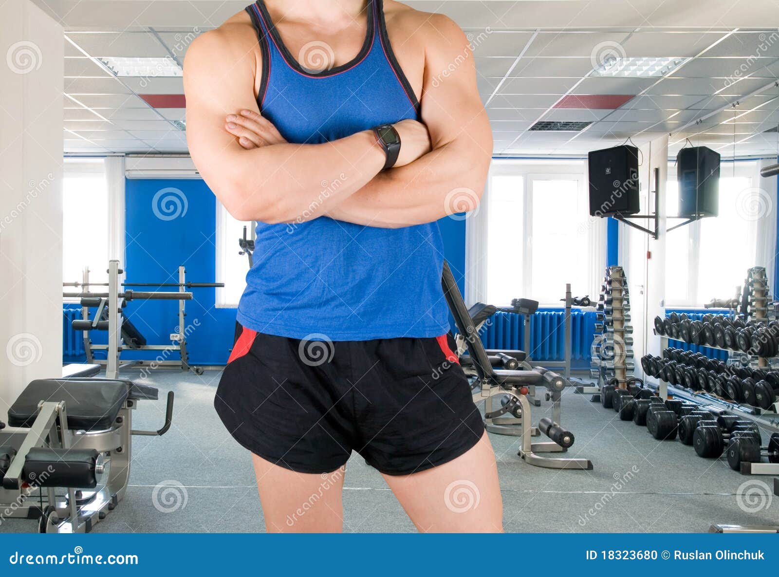 Bodybuilder stock photo. Image of background, happy, bodybuilding ...
