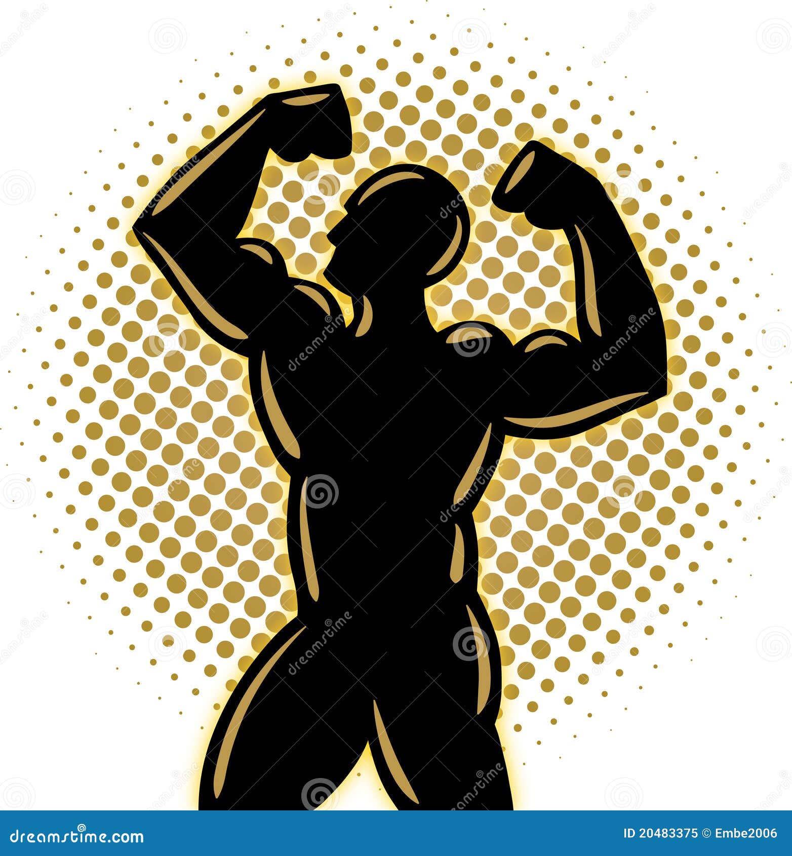 Bodybuilder Cartoon Vector | CartoonDealer.com #20483375