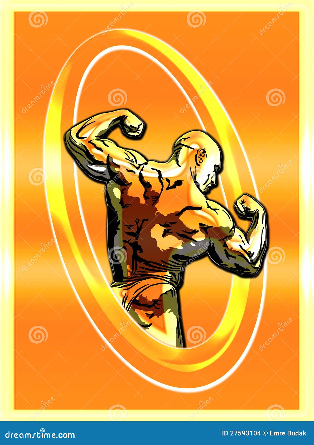 Bodybuilder stock illustration. Illustration of competitor - 27593104