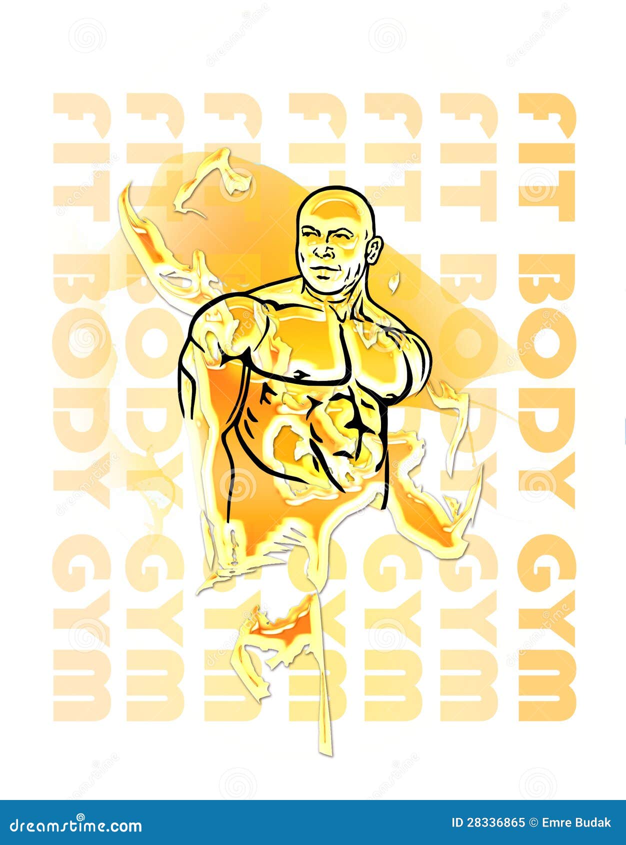 Bodybuilder stock illustration. Illustration of pumped - 28336865