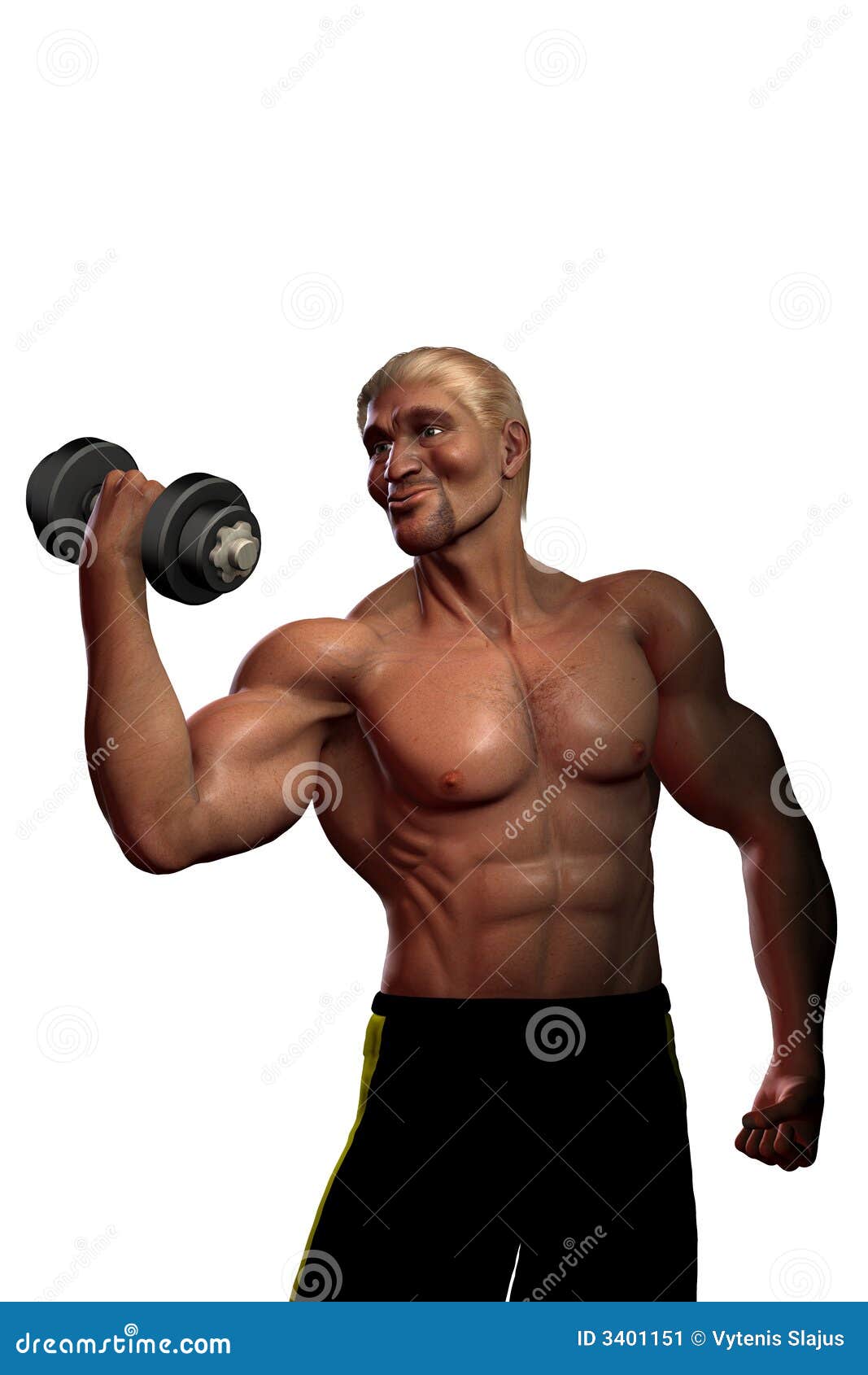 Bodybuilder stock illustration. Illustration of health - 3401151