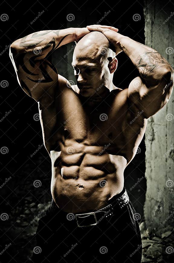 Bodybuilder Abdominal Muscles Stock Photo - Image of physical, male ...