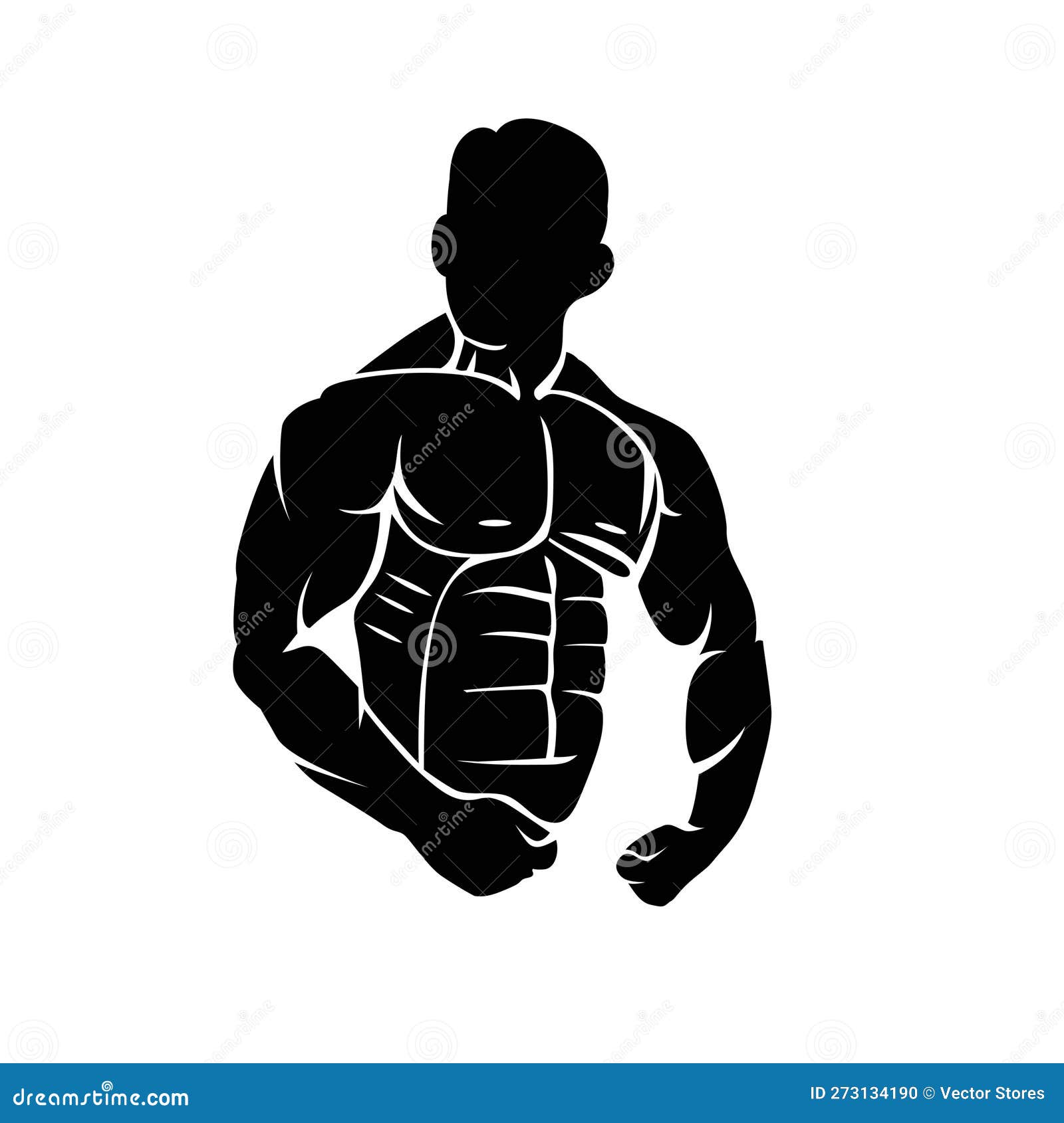 Bodybuilder Side Silhouette