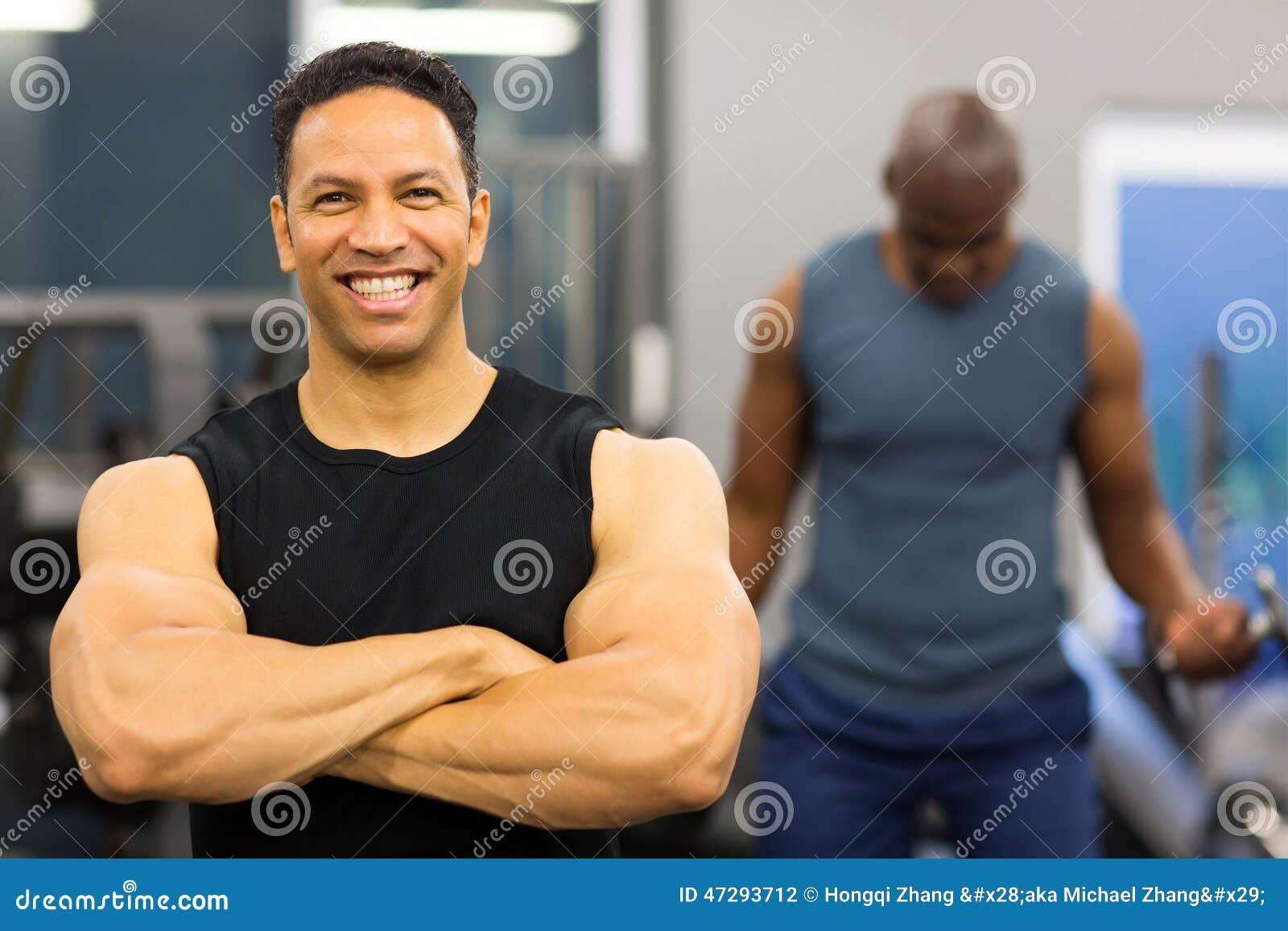 Bodybuilder arms crossed stock photo. Image of caucasian - 47293712