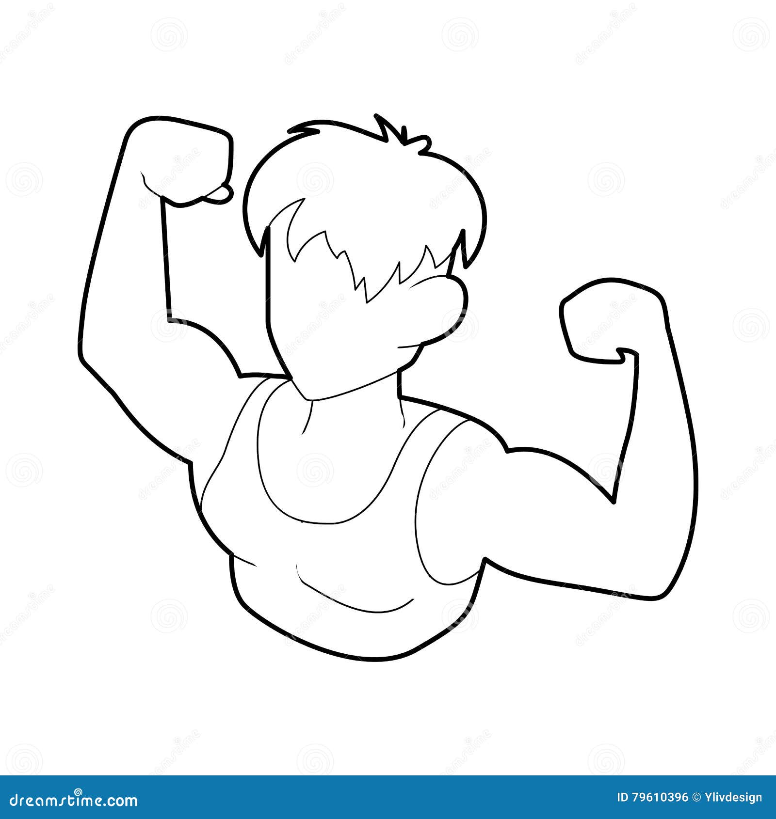 Bodybuilder Outline Stock Illustrations – 2,016 Bodybuilder Outline ...