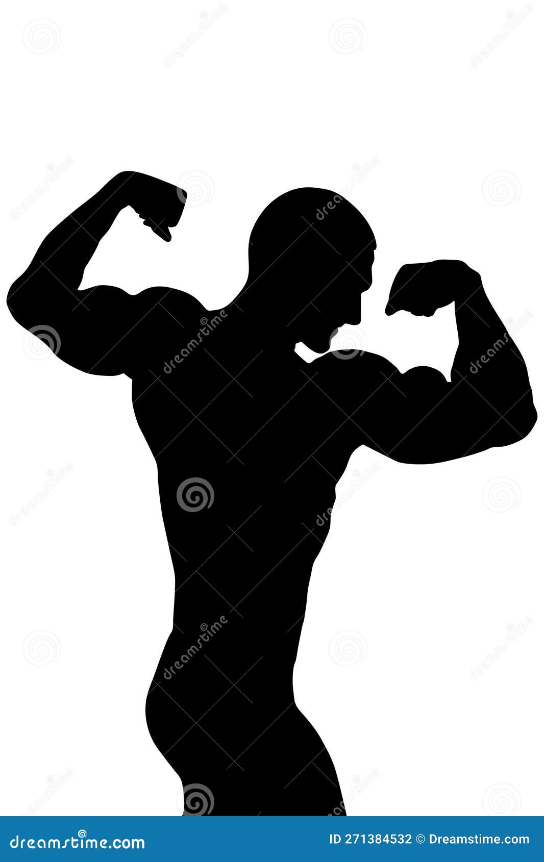 Bodybuilder Back Double Biceps Stock Vector - Illustration of real ...