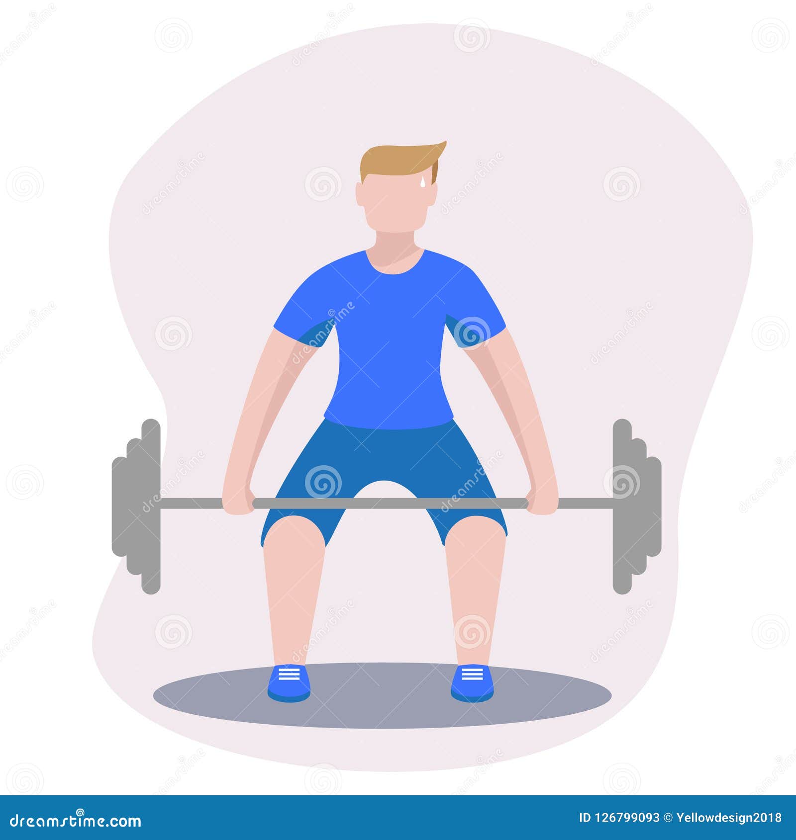 Bodybuilder with Barbell Deadlift Vector Image Illustration Stock ...