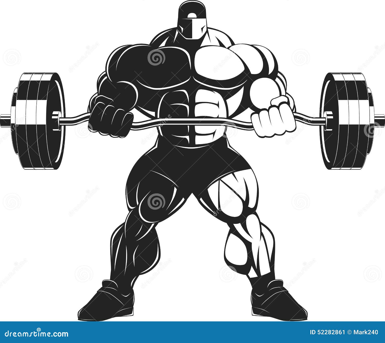Bodybuilder Cartoon Vector | CartoonDealer.com #54211515