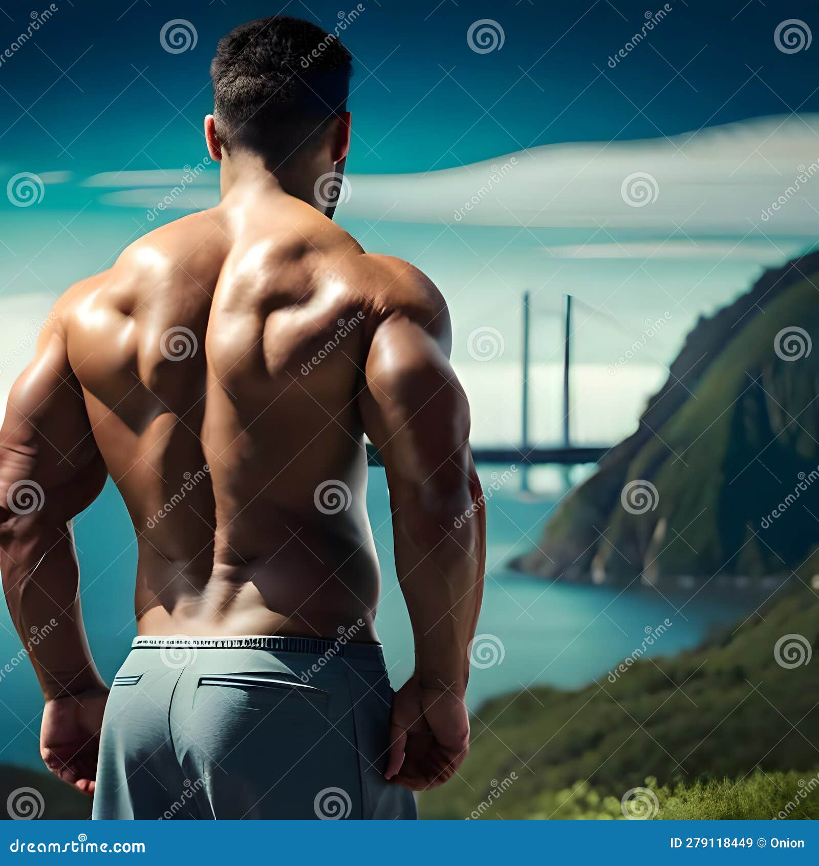 Chiseled Physique: Male Back Muscles Sculpted, Showcasing Dedication In ...