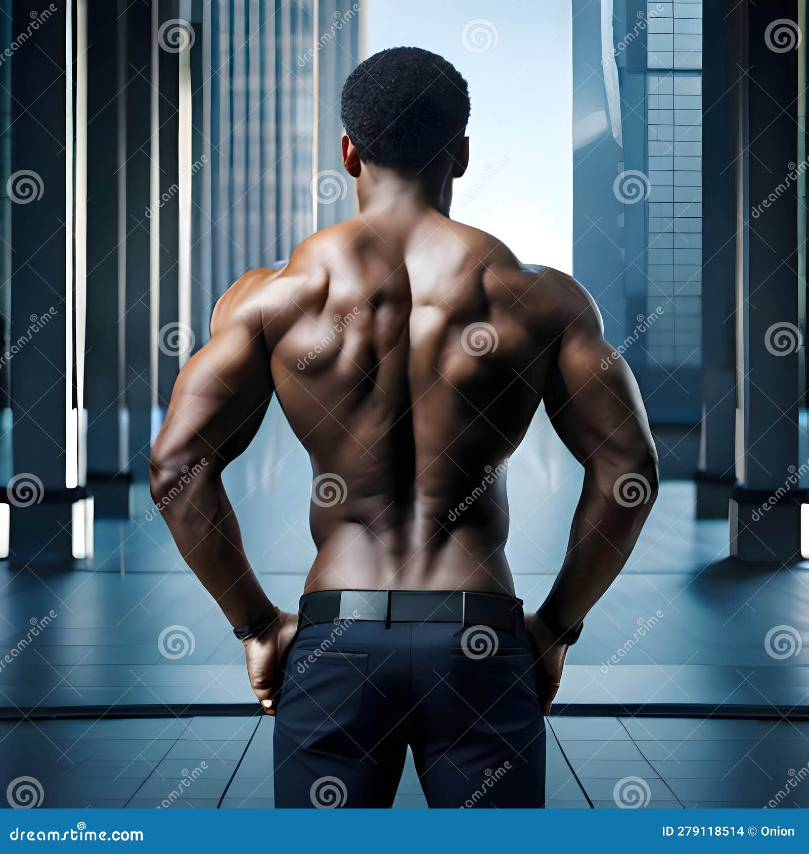 Chiseled Physique: Male Back Muscles Sculpted, Showcasing Dedication In ...