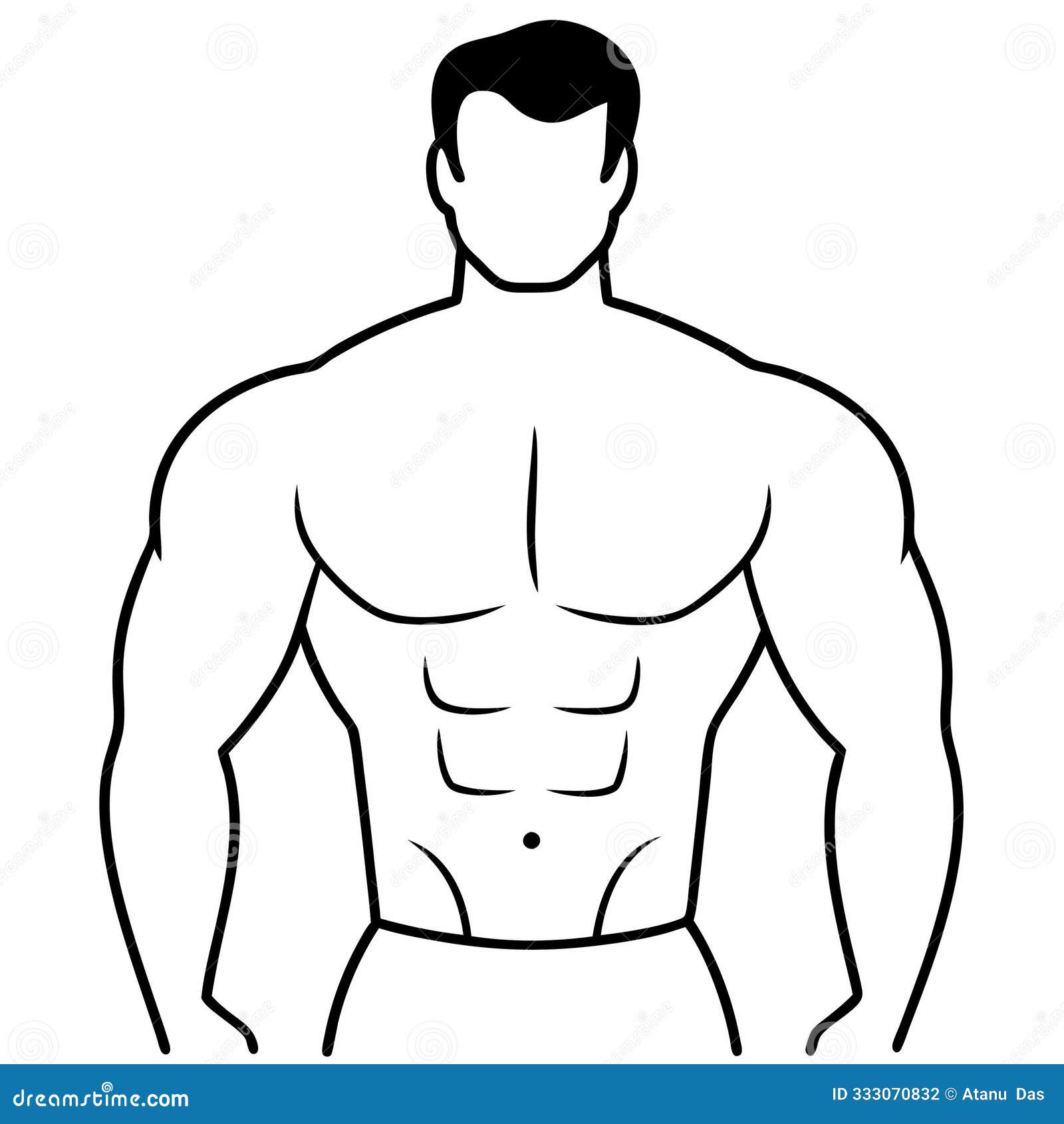 Bodybuilder Big Muscles Man Vector Design Stock Vector - Illustration ...