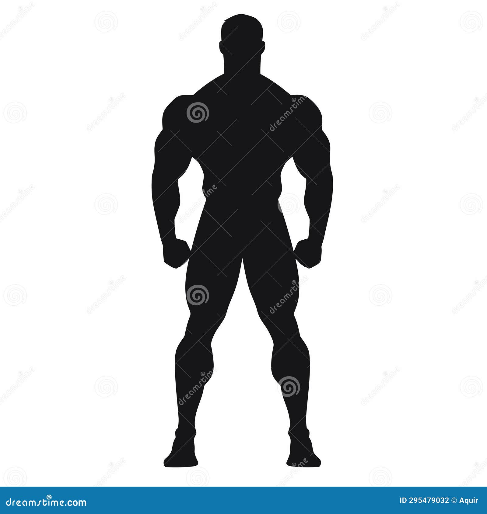 Bodybuilder Black Icon on White Background. Bodybuilder Silhouette ...