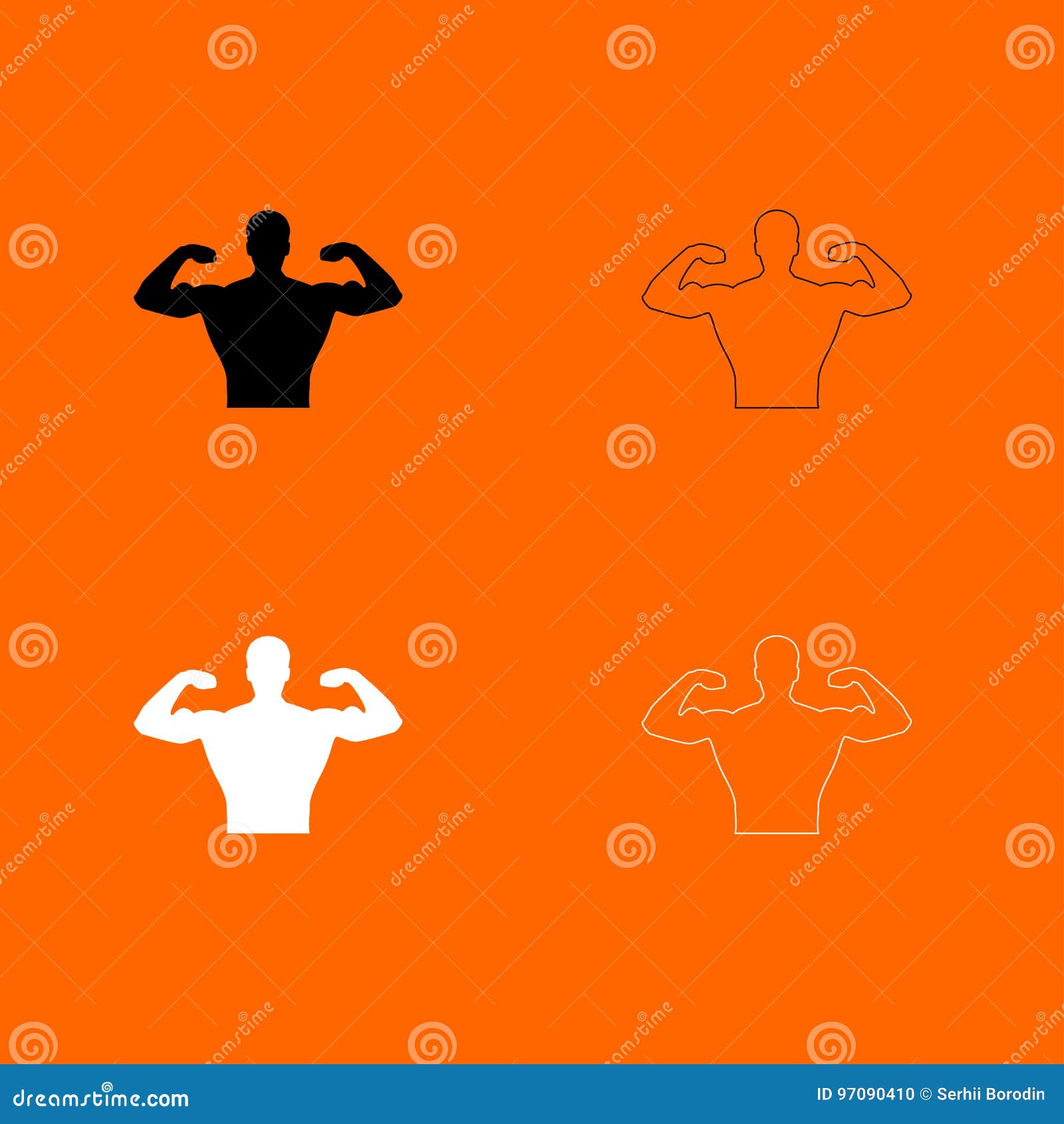 Mr. Hunk - Black Lettering Isolated On White Background, Vector ...