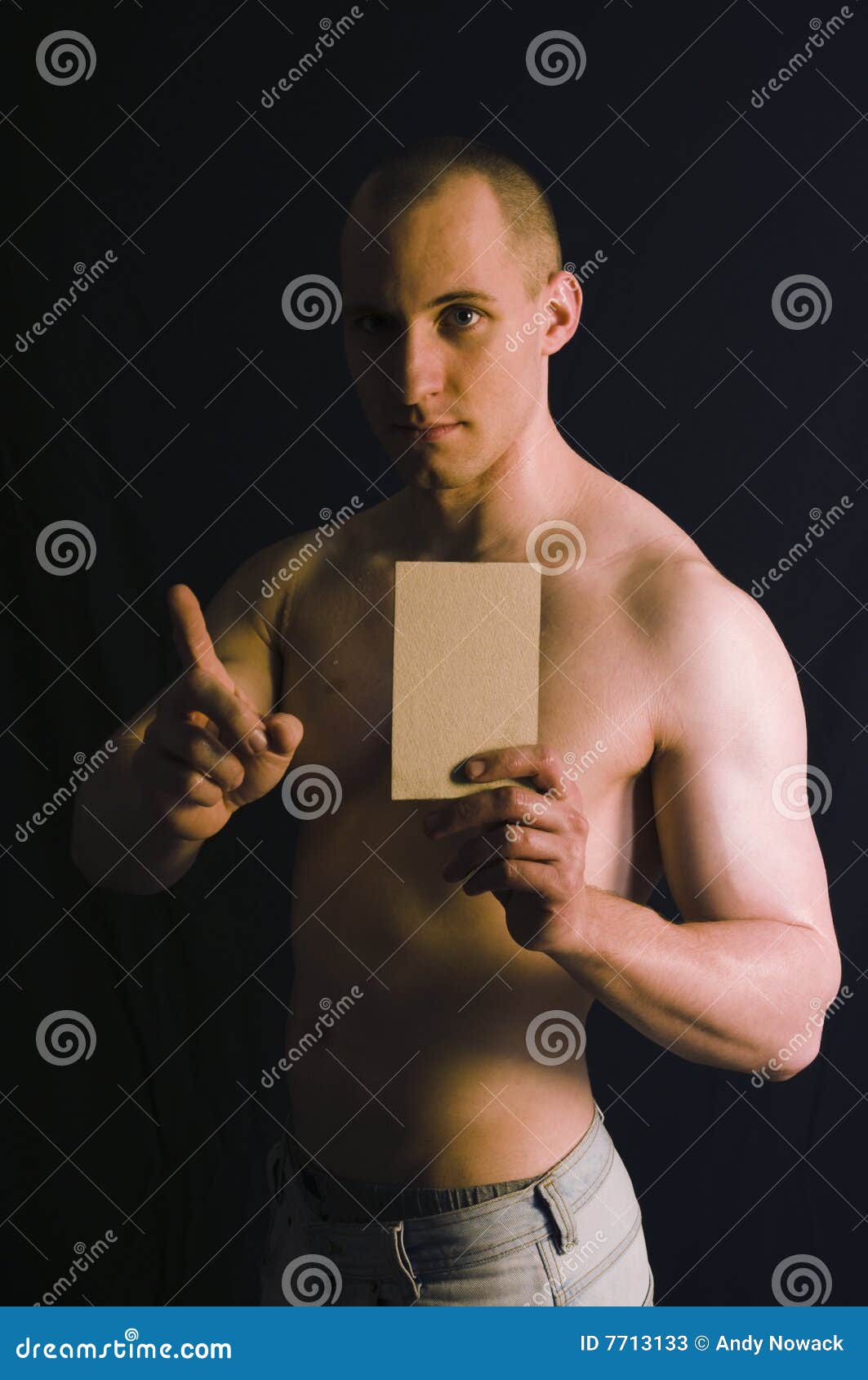 Bodybuilder With Blank Sign Royalty-Free Stock Image | CartoonDealer ...