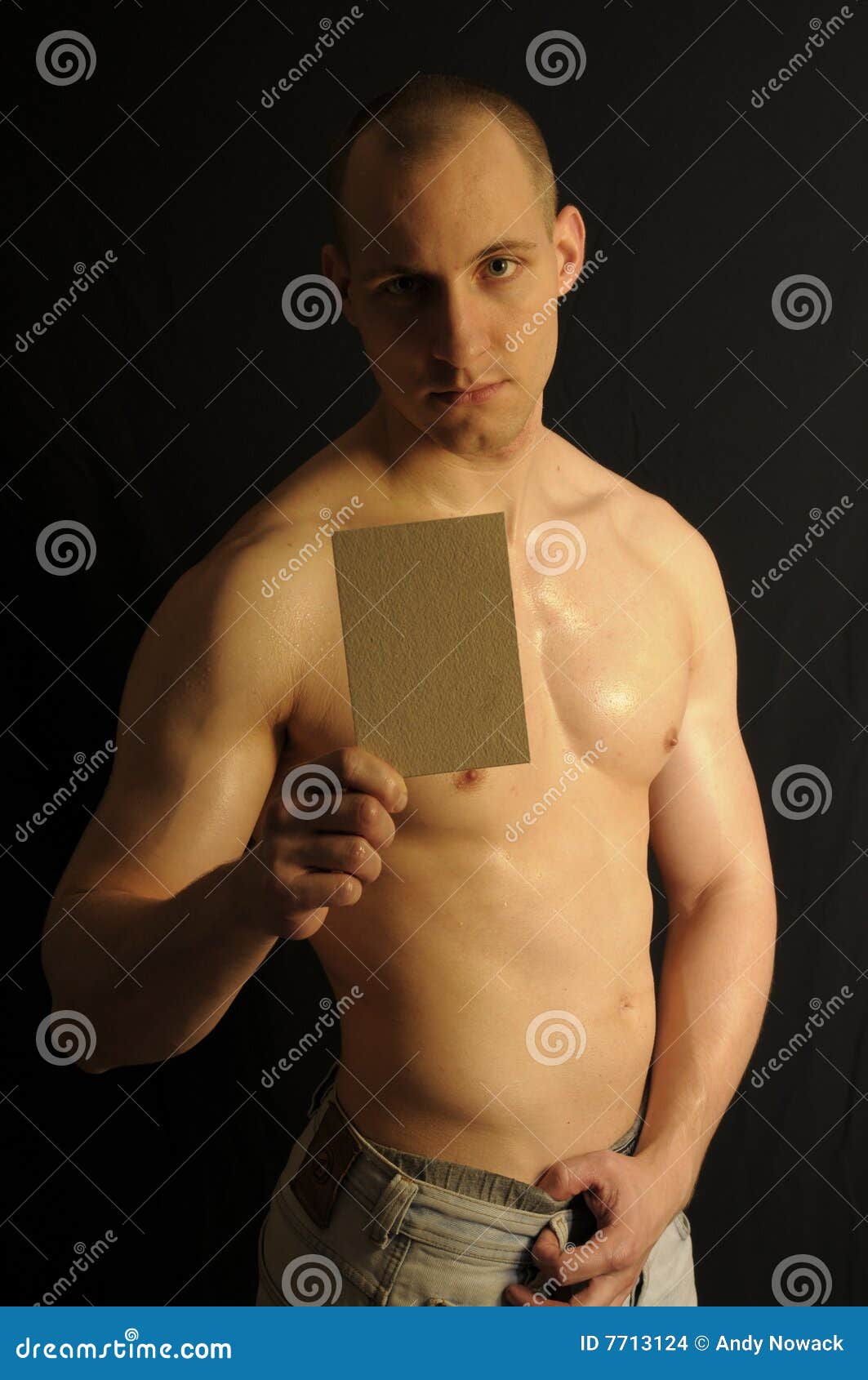 Bodybuilder With Blank Sign Royalty-Free Stock Image | CartoonDealer ...