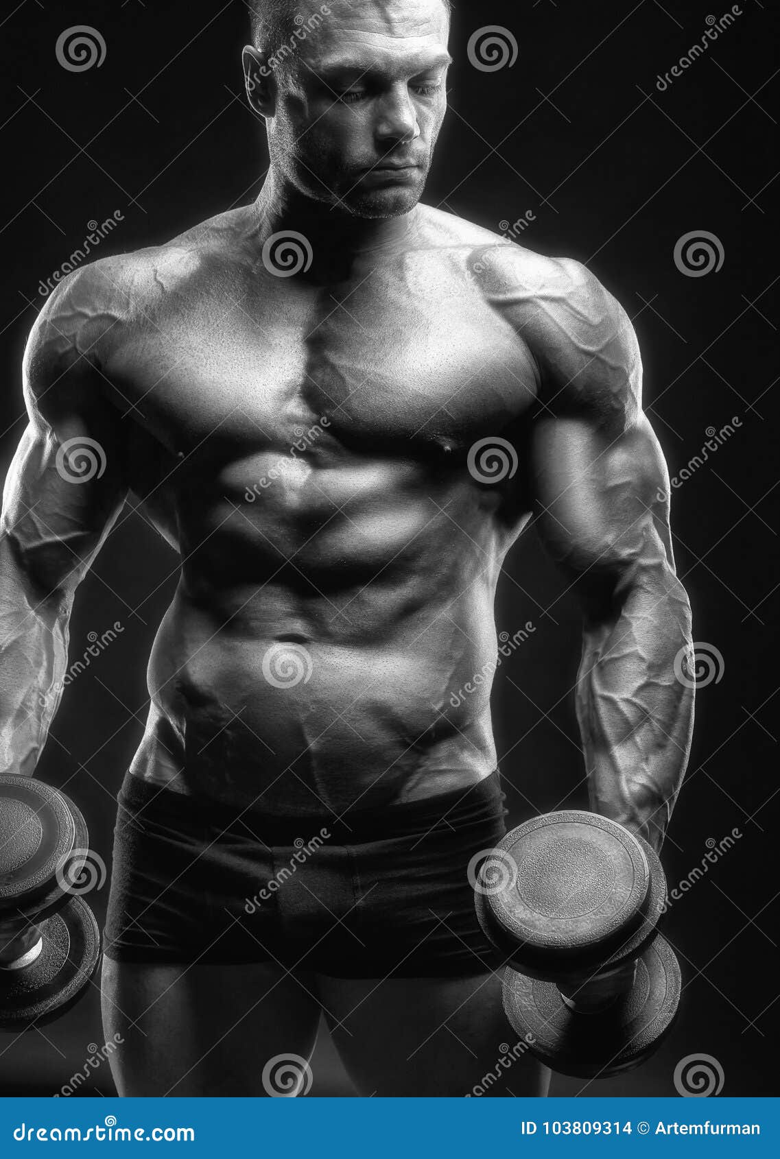 Bodybuilder stock photo. Image of attractive, body, muscular - 103809314