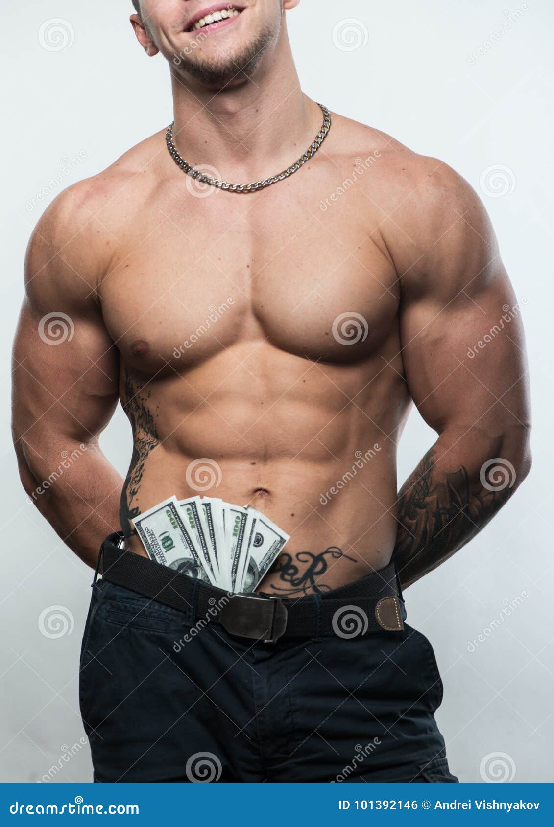 Man with dollars stock photo. Image of escort, prostitution - 101392146