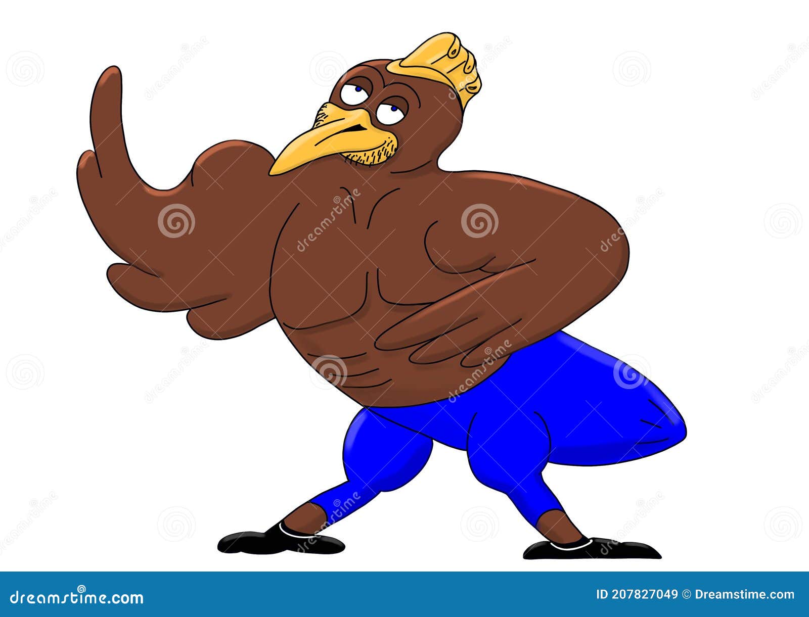 Bodybuilder Chicken stock illustration. Illustration of showing - 207827049