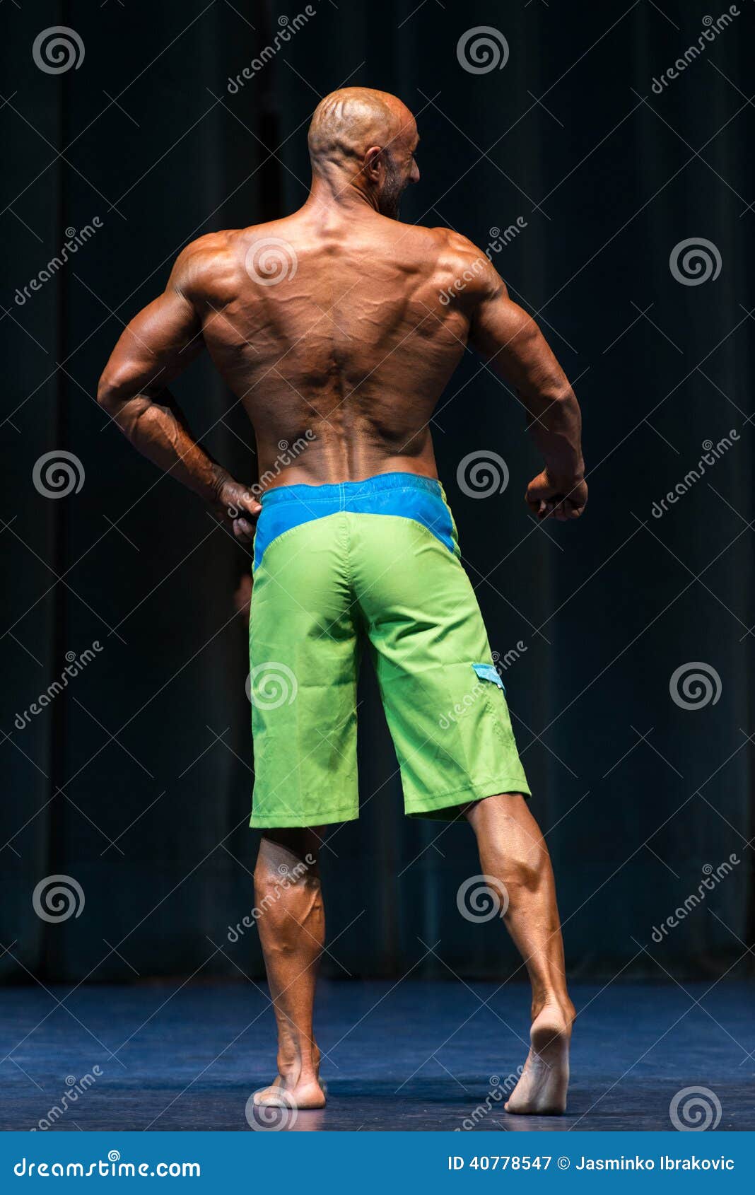 Bodybuilder on a Competition for the Win Stock Image - Image of diet ...