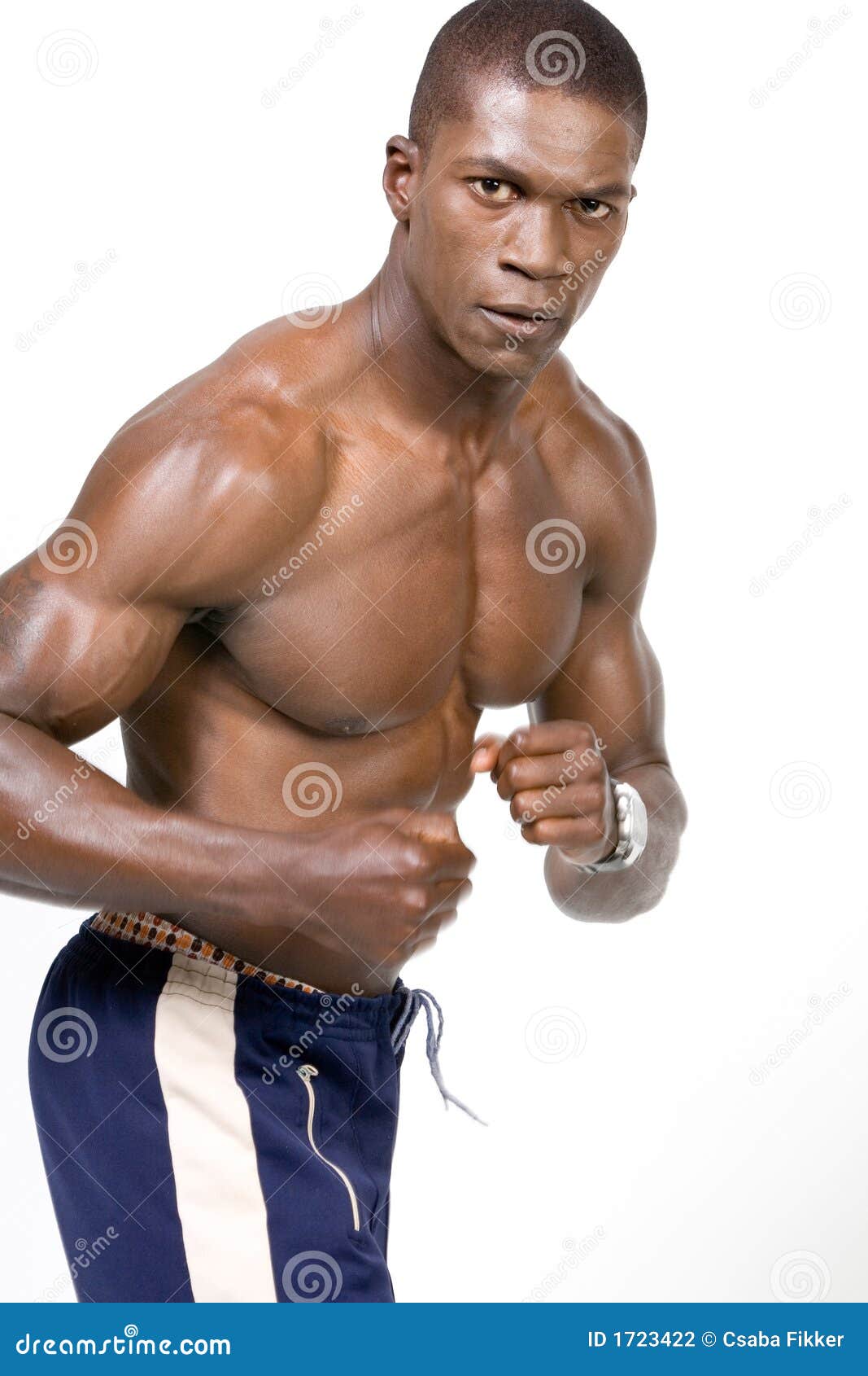 Bodybuilder D'Afro-américain Photo stock - Image du développé, muscles ...
