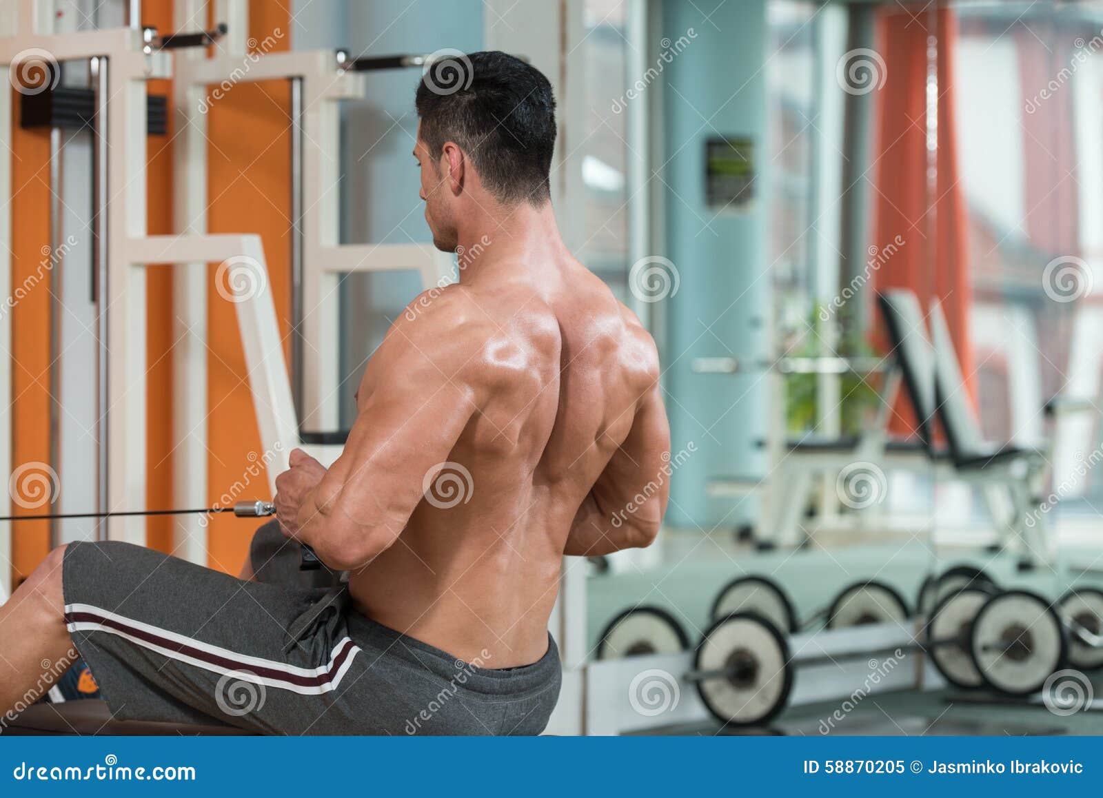 Bodybuilder Exercising Back Stock Image - Image of lifestyle, back ...