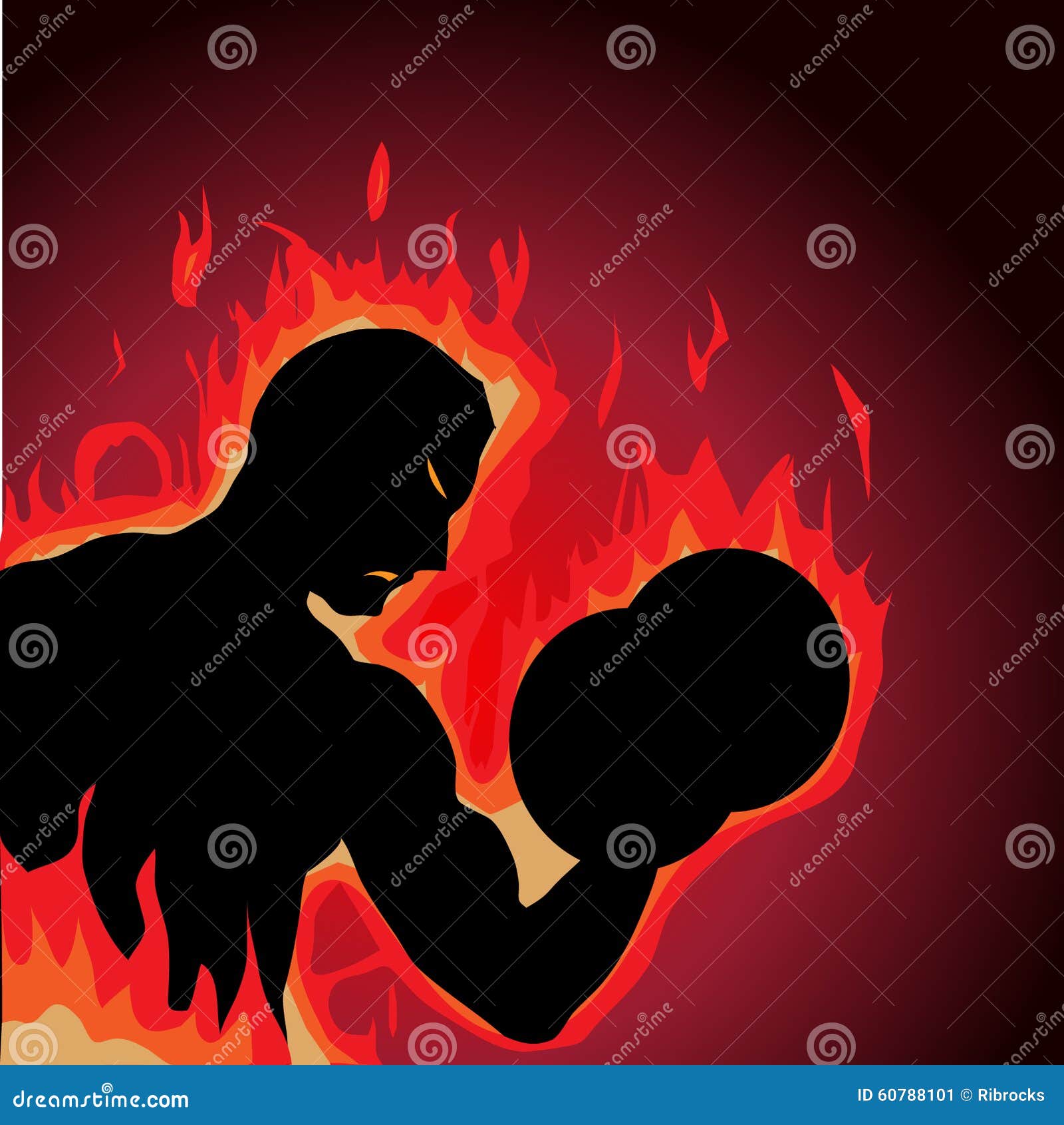 Bodybuilder Side-view Cartoon Vector | CartoonDealer.com #41475875