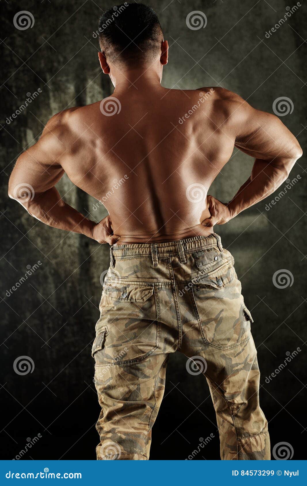 Bodybuilder Flexing Back Muscles Stock Image - Image of male, power ...