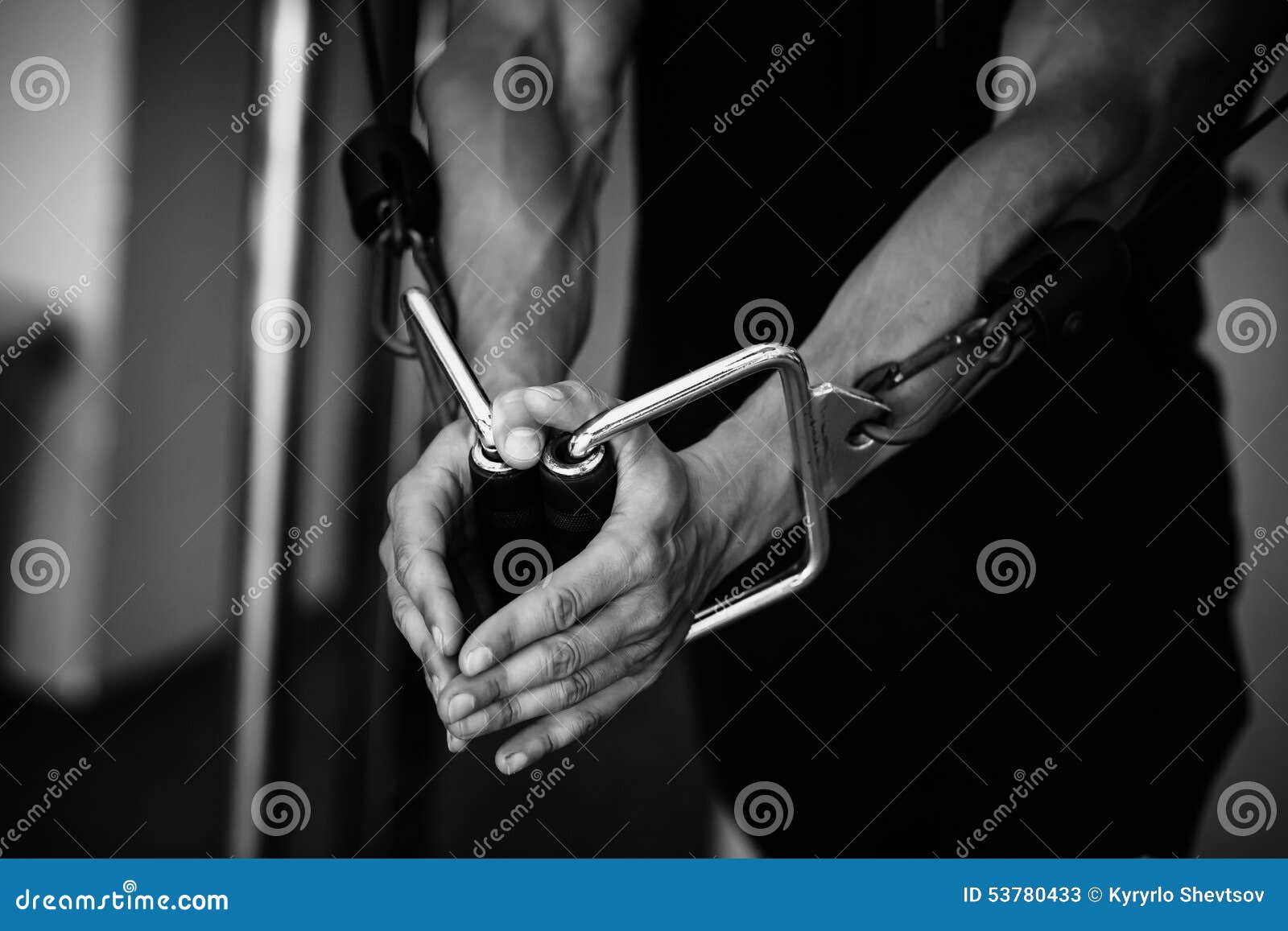 Bodybuilder Guy in Gym Hands Close Up Stock Image - Image of exercise ...
