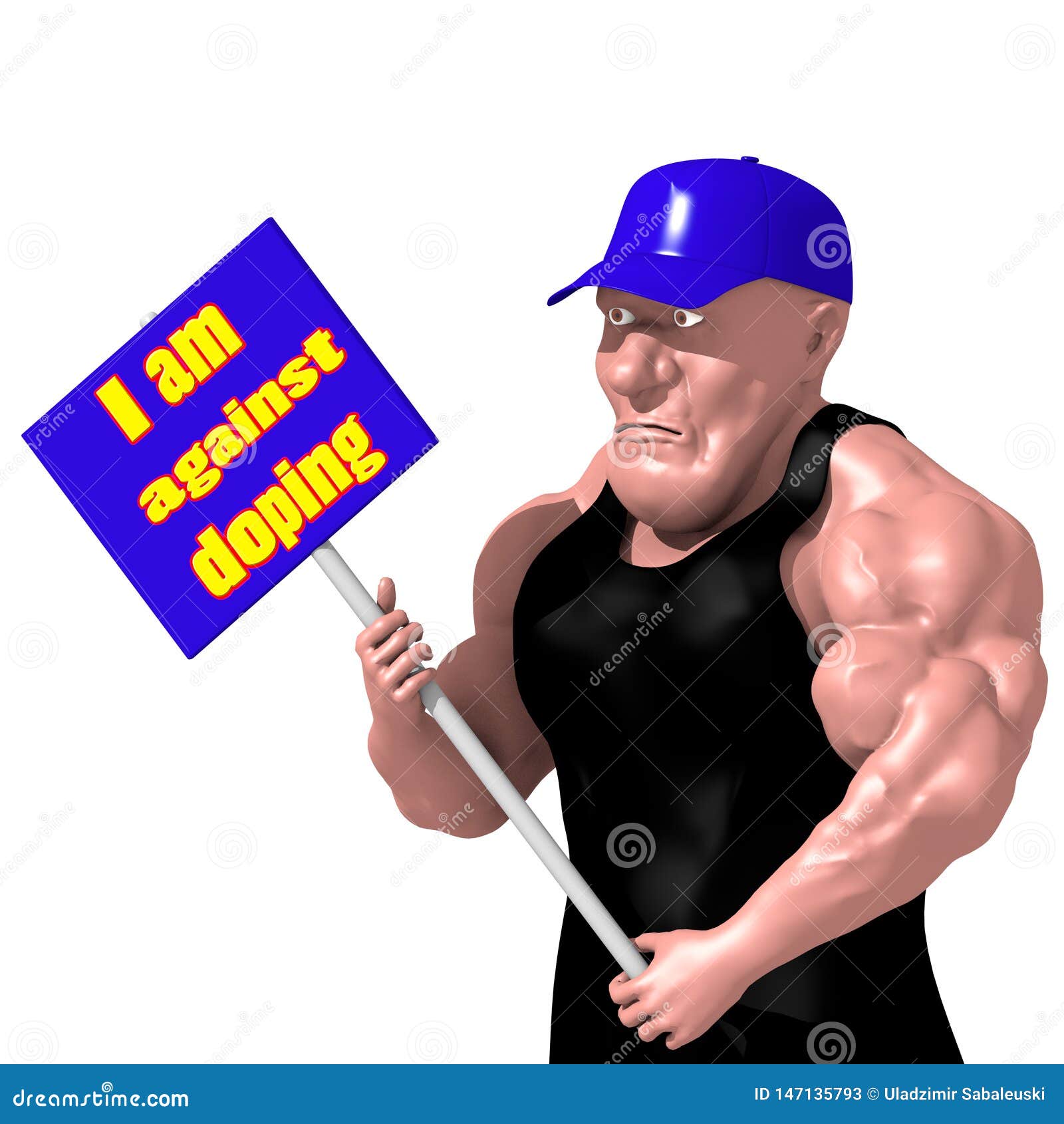 Bodybuilder Poster Background Cartoon Vector | CartoonDealer.com #16610545